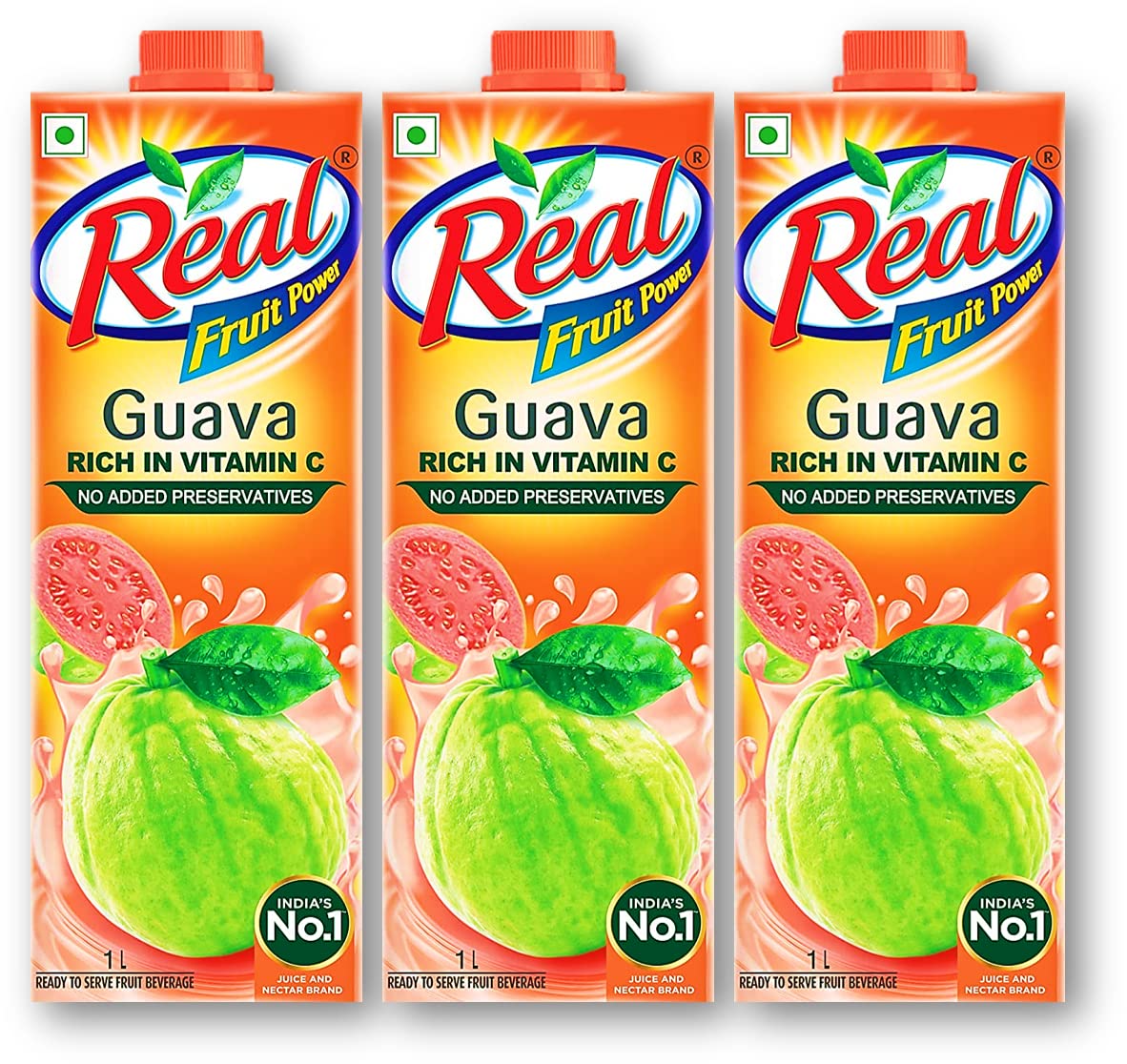 Real Fruit Power Guava 1L (Pack of 3) Unique : Amazon.in: Grocery ...