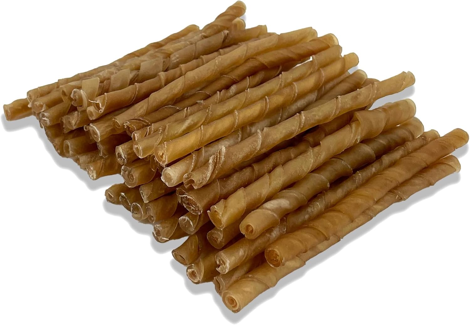 It's Treat Time Dog Beef Rawhide Twist Sticks, 12.5cm (50 Pack), Brown ...