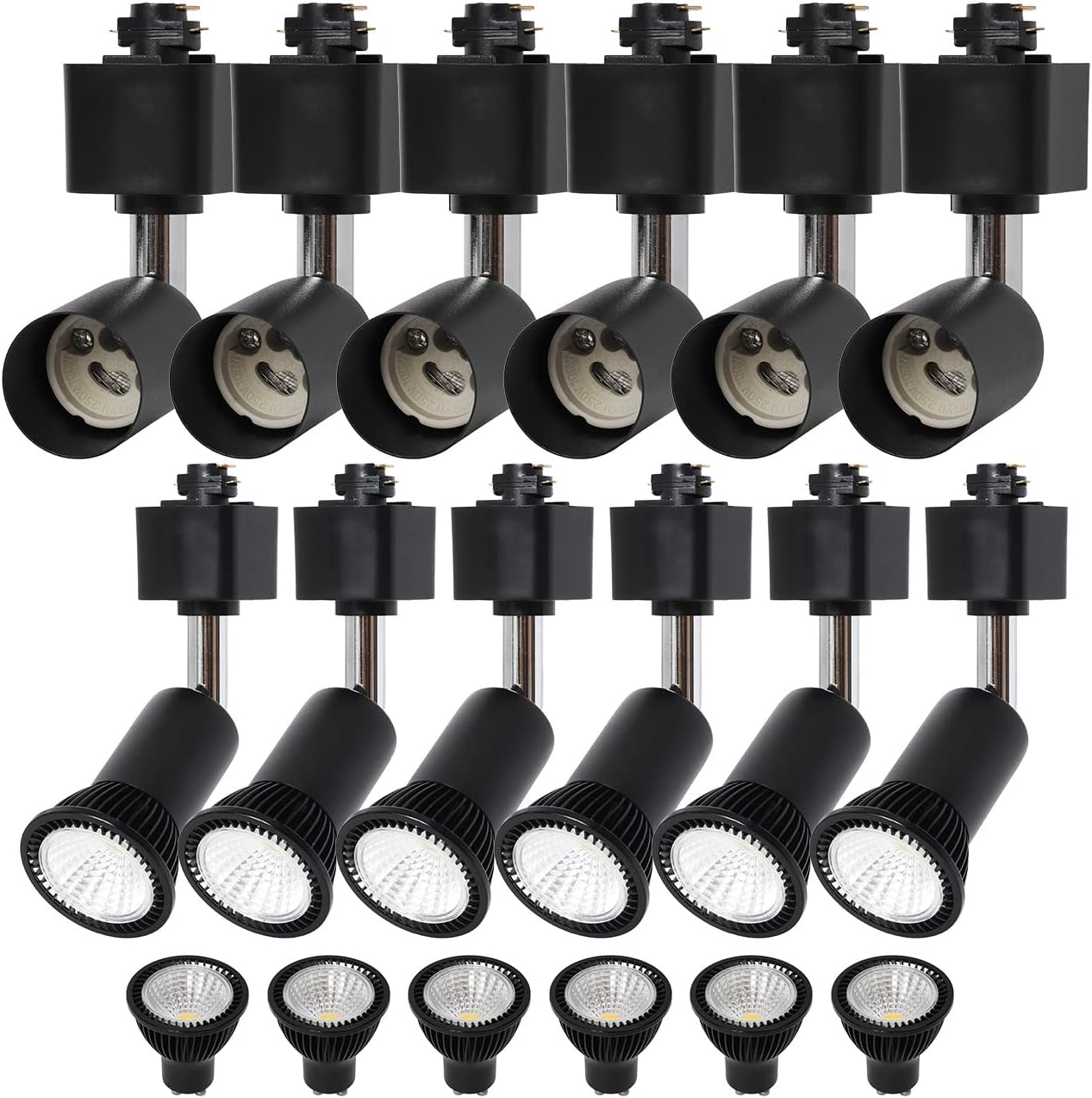 EAGLOD 10W H Track Lighting Heads with GU10 Bulb, Track Light Heads ...