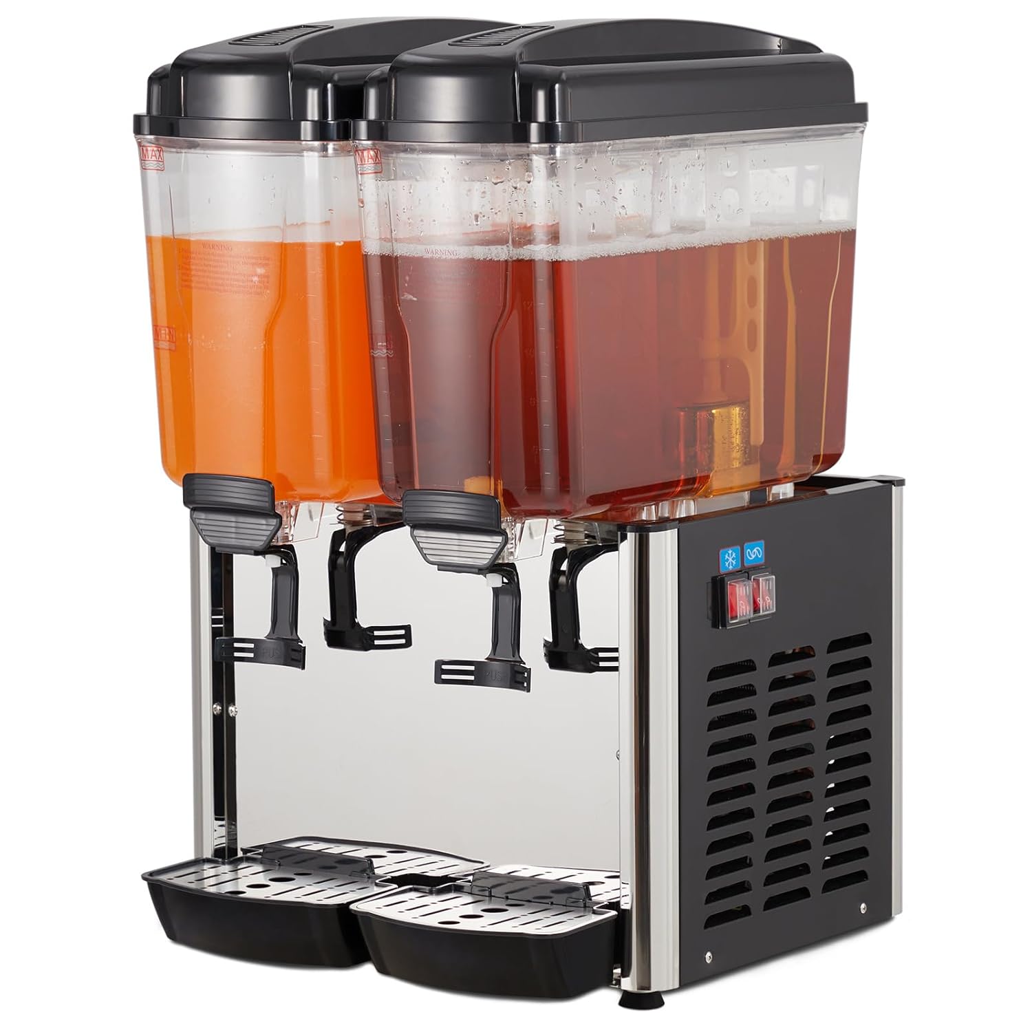 Amazon.com: Commercial Beverage Dispenser - 2 * 9.6 Gal Stainless Steel ...