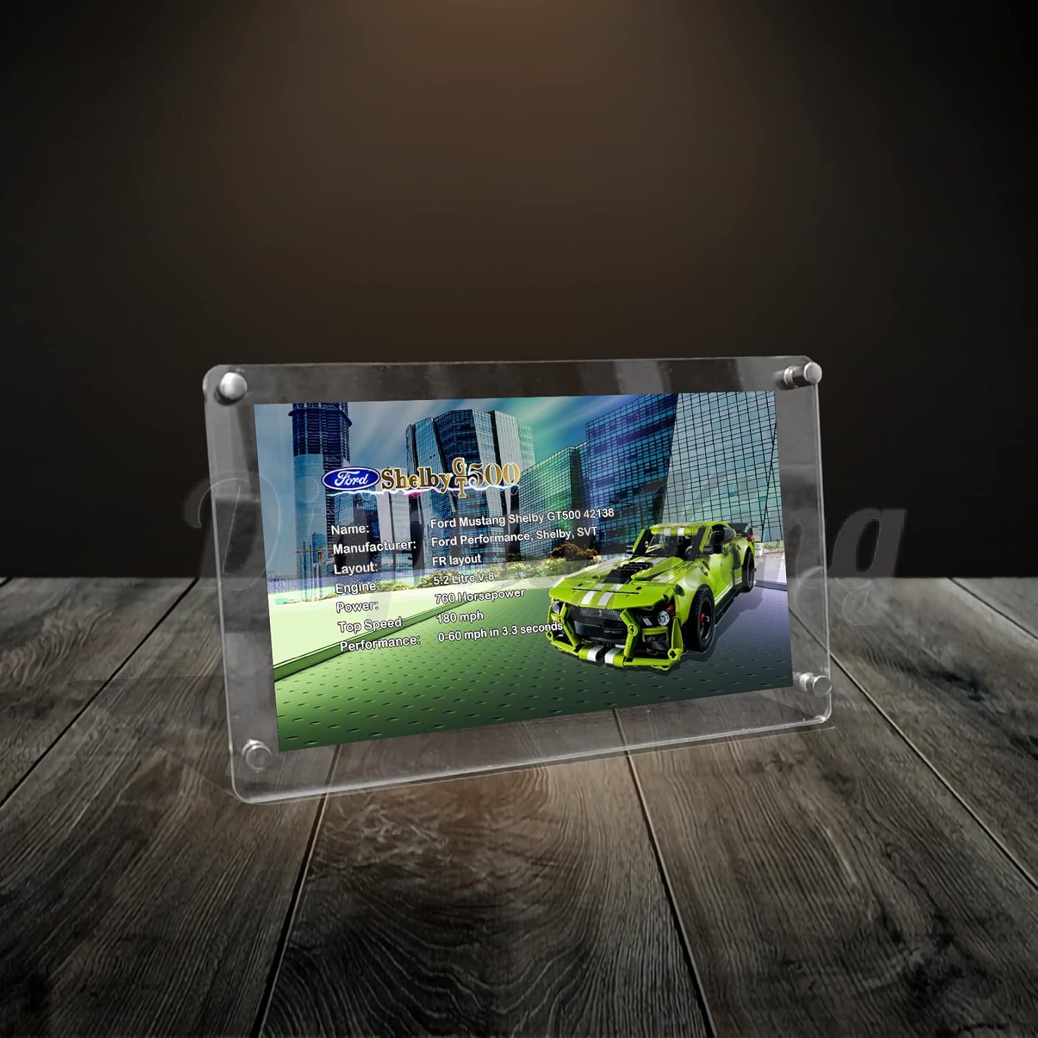 Acrylic Display Photo Frame for Lego Lego Ford Mustang Shelby GT500 ...
