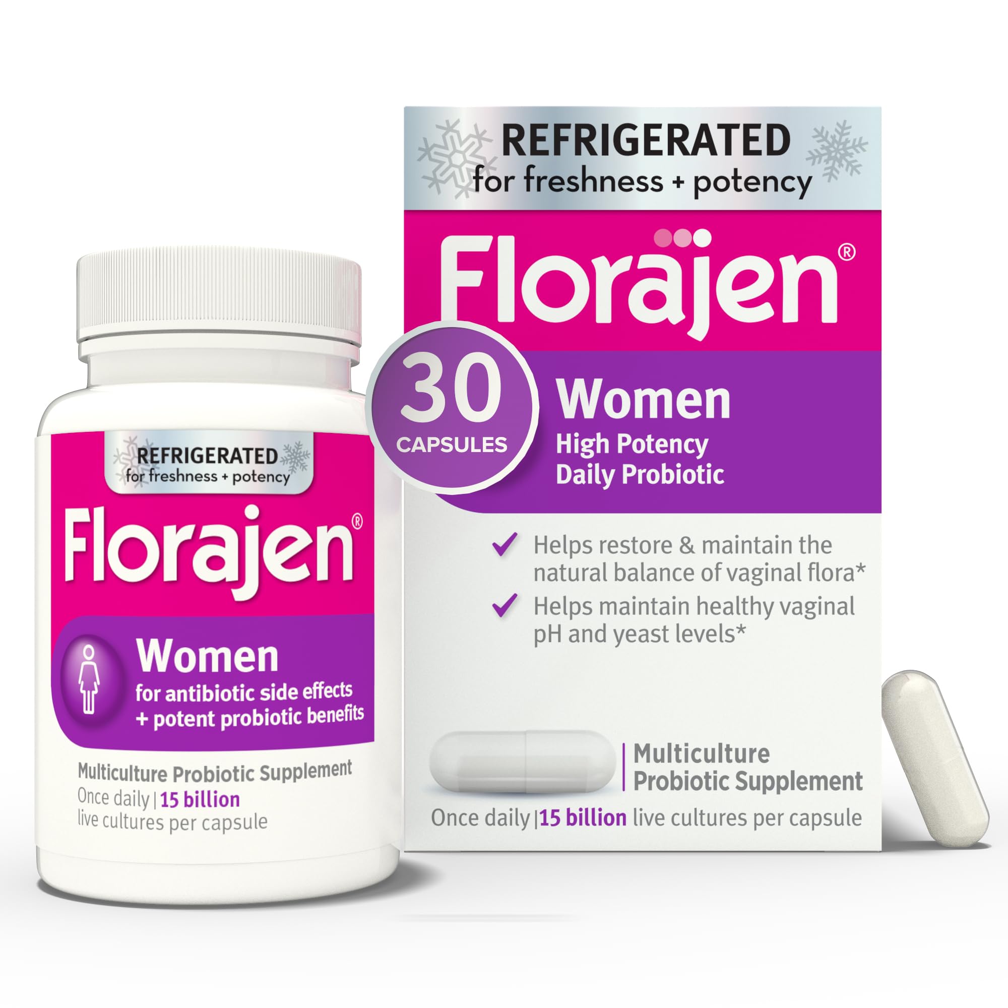 Amazon.com : Florajen Women's Vaginal Probiotics, Provides Gut Health ...