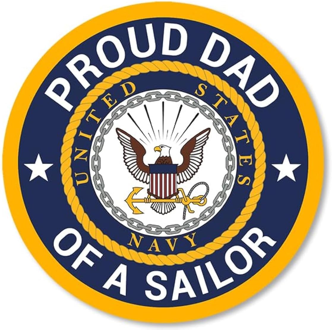 Amazon.com - Round Proud MOM of a Sailor US Navy Sticker (Son Daughter ...