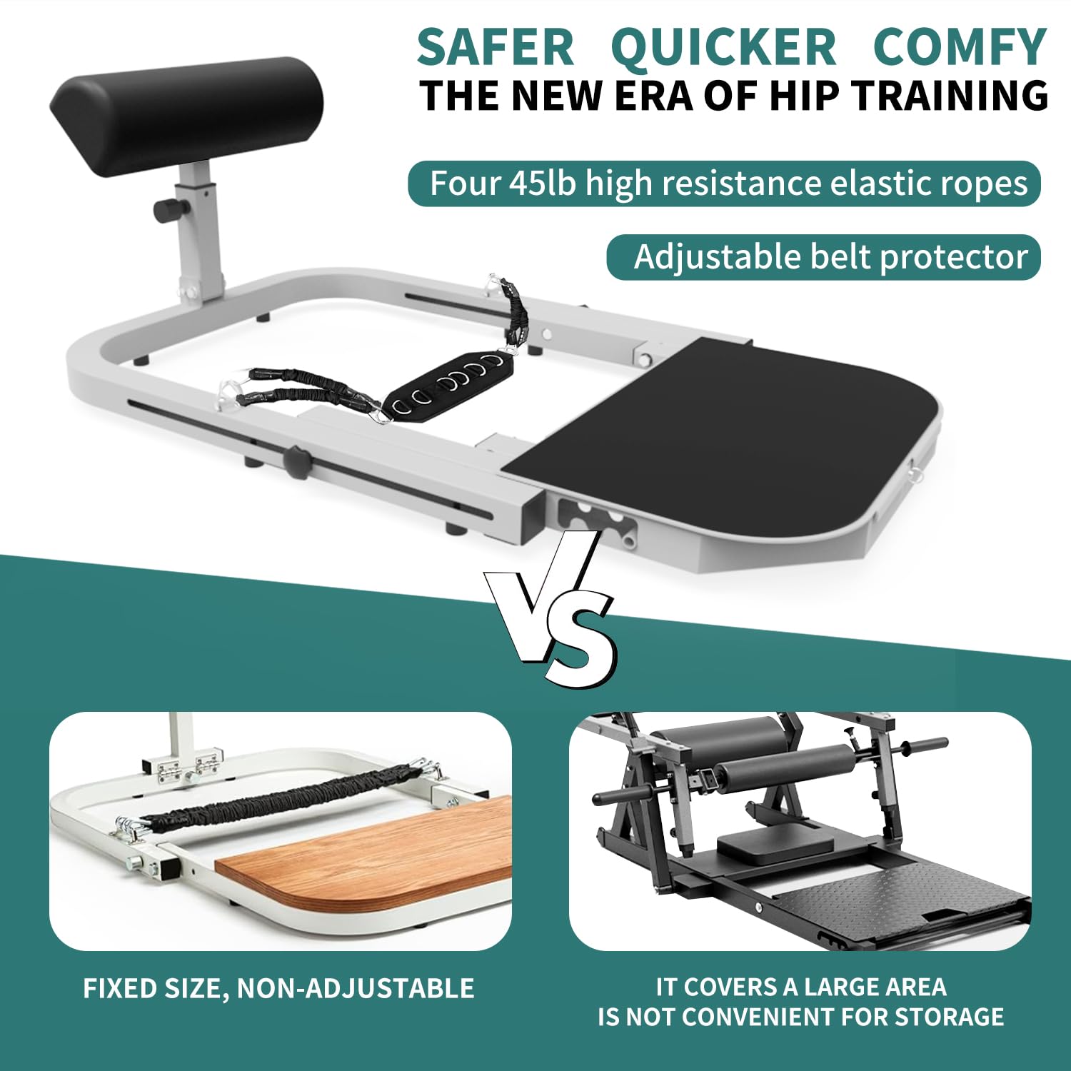 Snapklik.com : Hip Thrust Machine For Home Gym, Adjustable Hip Thrust ...