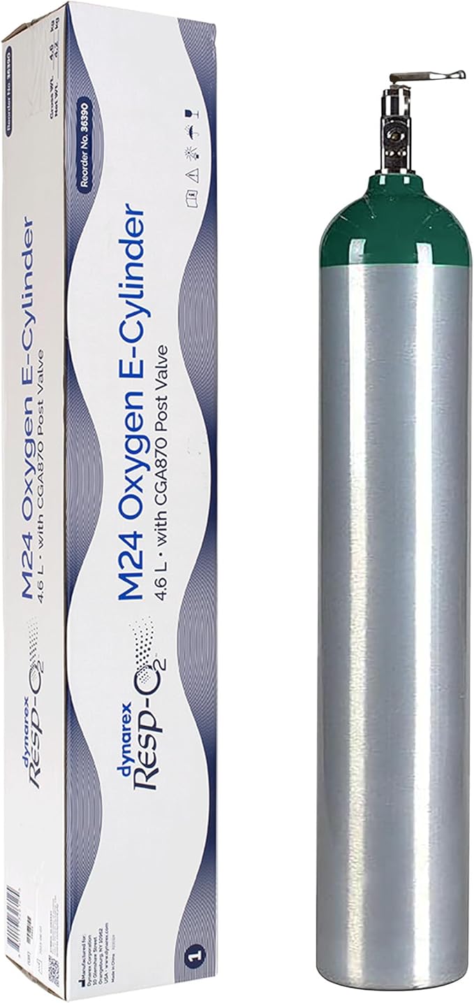 Amazon.com: Dynarex Resp-O2 M24 Oxygen E-Cylinder with CGA 870 Post ...
