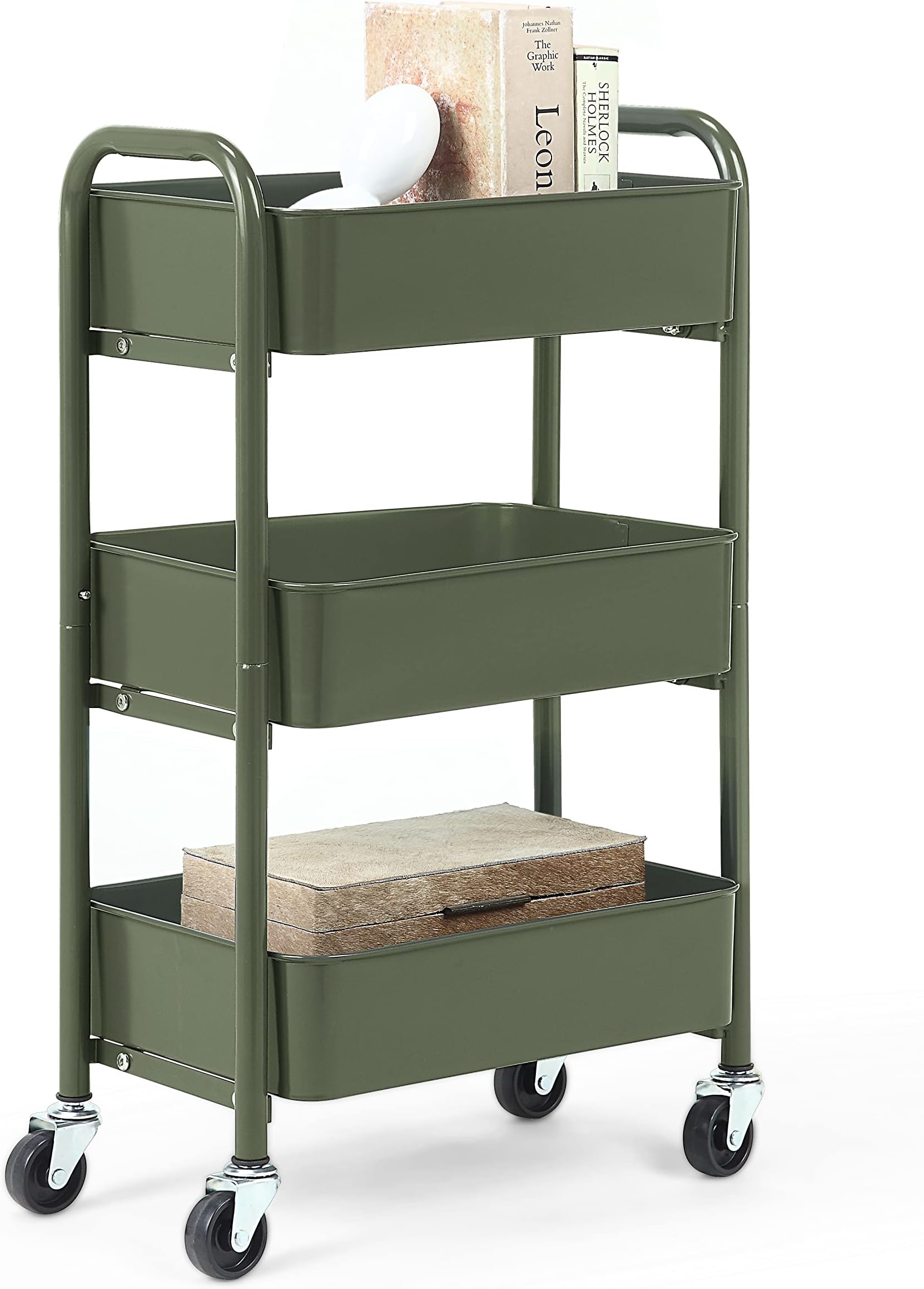 Amazon.com: Oceanstar 3SC1675 Portable 3 Removable Trays Storage Cart ...