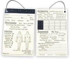 Amazon.com: Operator Mist Casualty Treatment Card : Industrial & Scientific