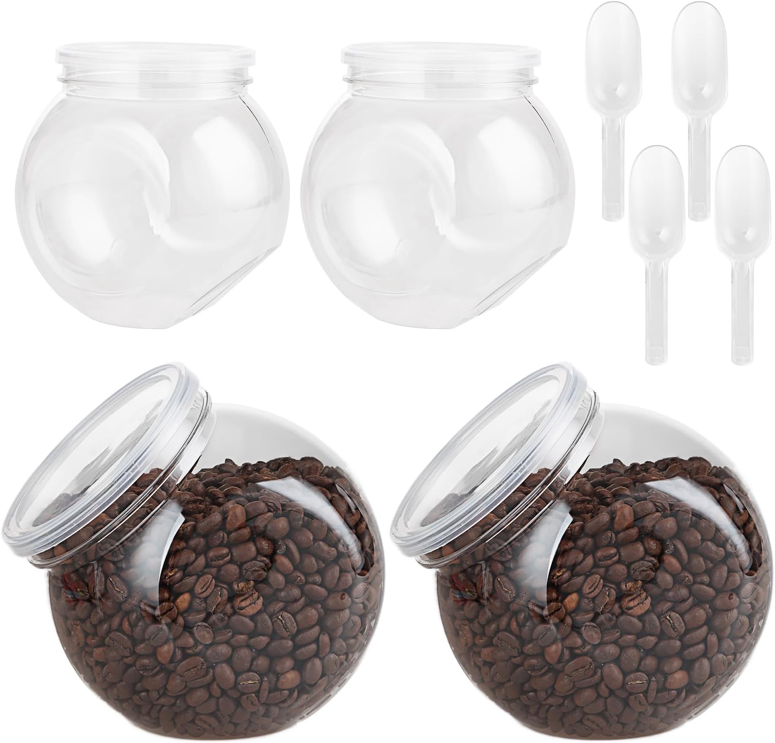 Amazon.com: DIRBUY 4PCS 45oz Penny Jar- Plastic Candy Cookie Jar with ...