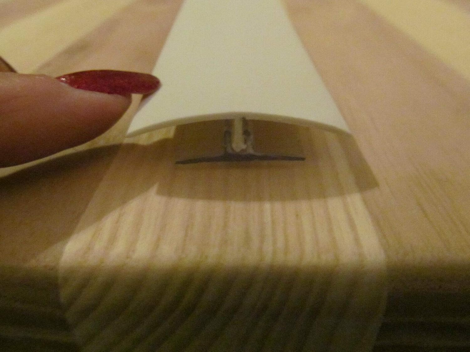 Amazon.com: 92" Off White Plastic 1 3/8" Ceiling Batten Trim Clear ...