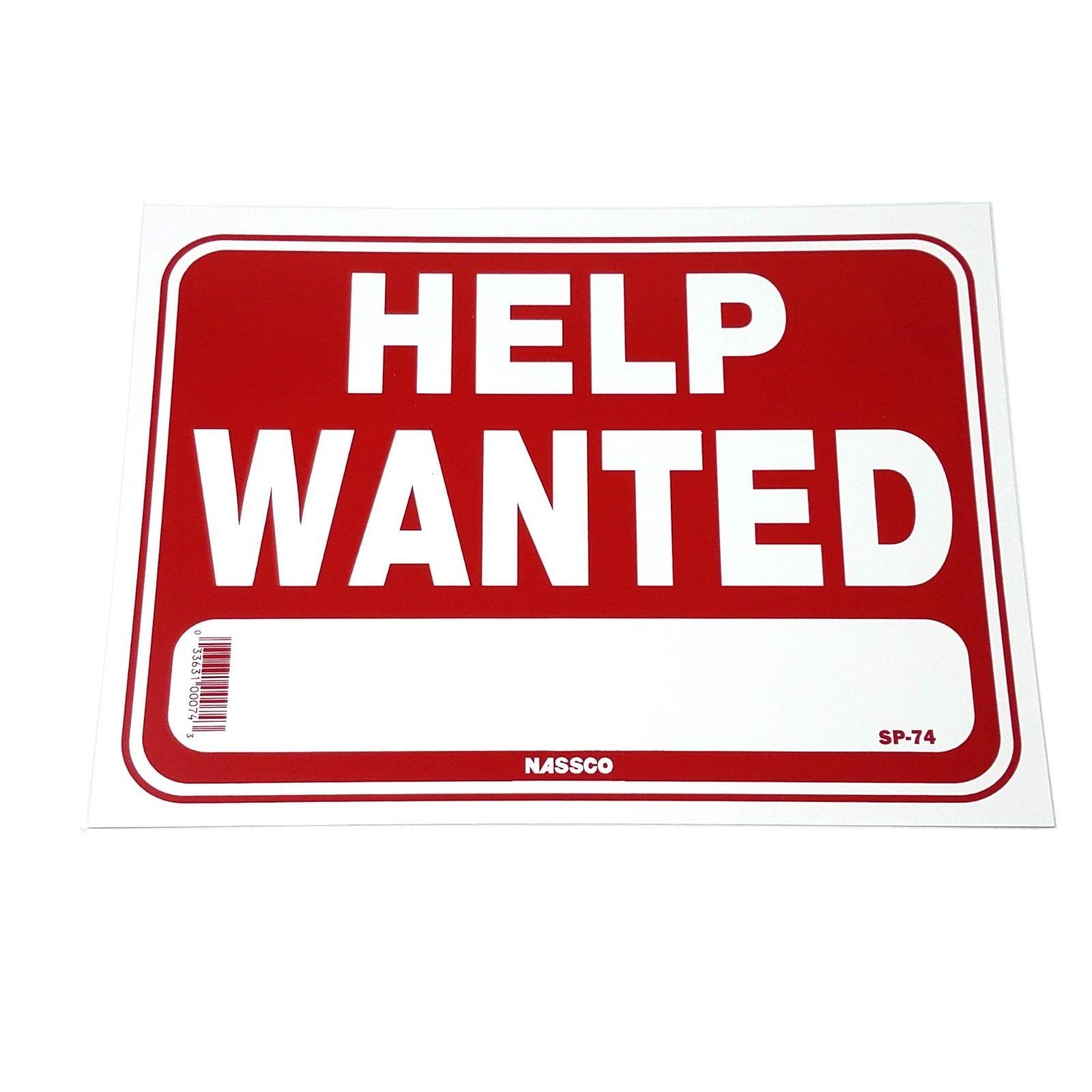 Help Wanted Sign In Window