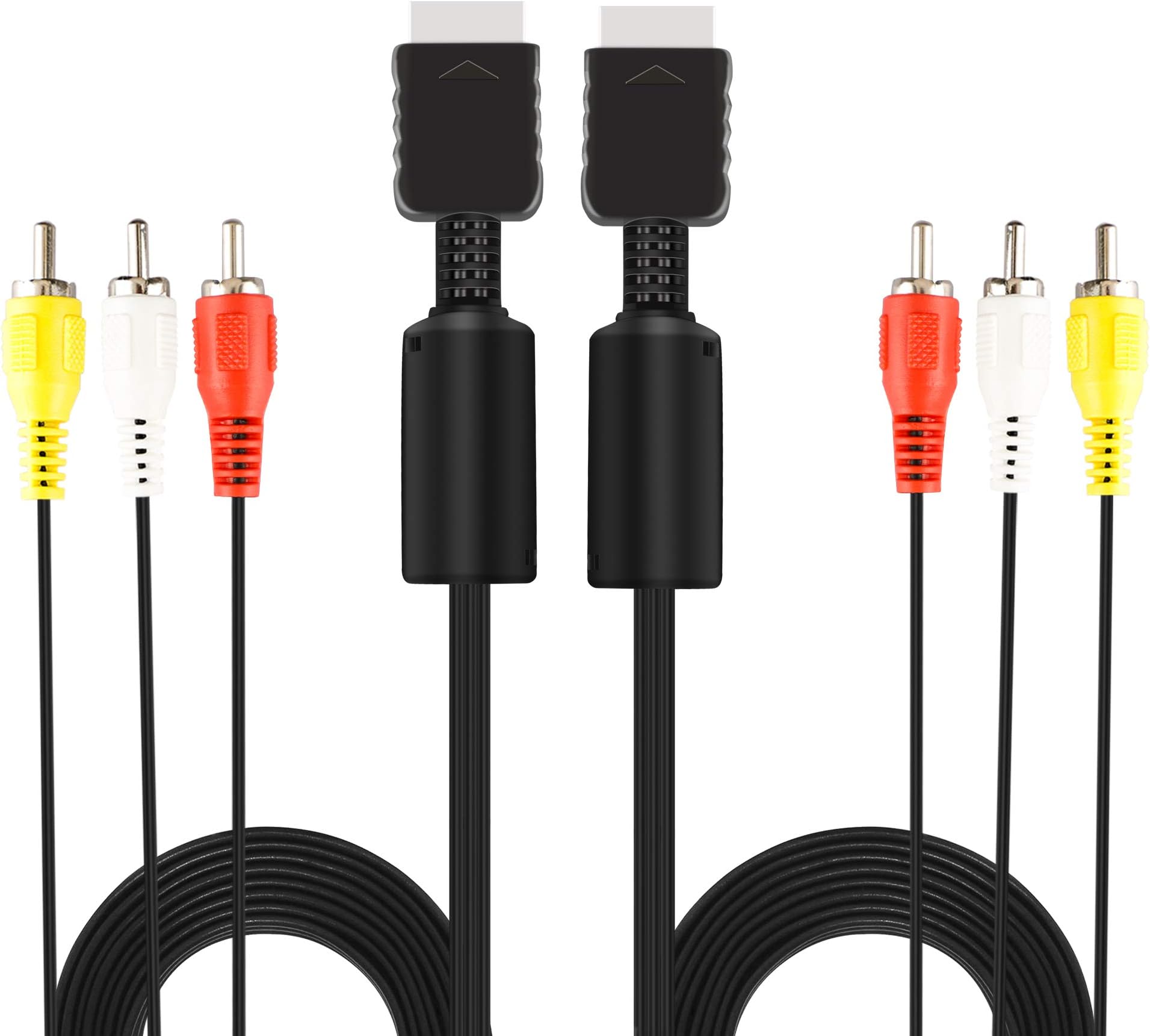 Amazon.com: PS2 PS3 AV Cable, AV to RCA Cable Cord for PlayStation 2 3 ...