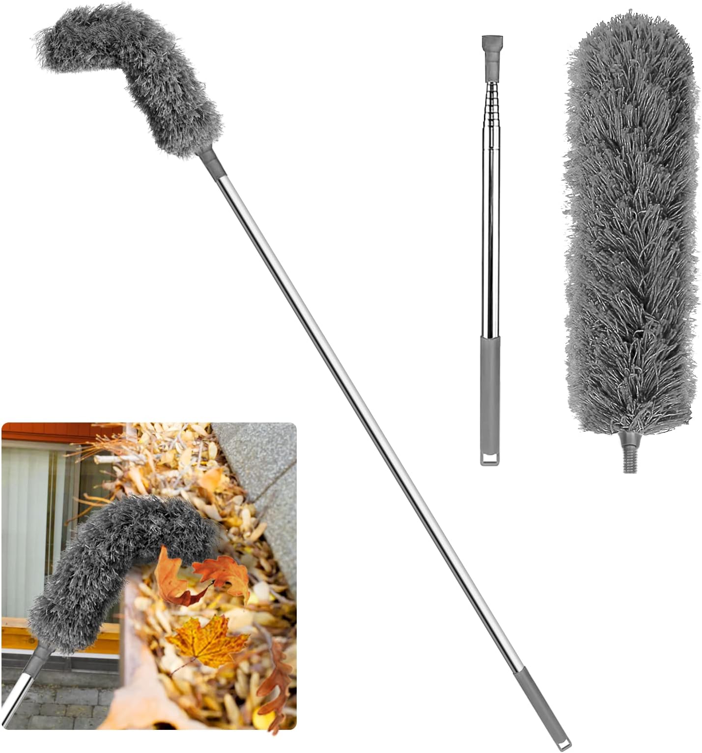 Gutter Cleaning Brush Roofing Tool Guard Cleaner Tool with Telescopic ...