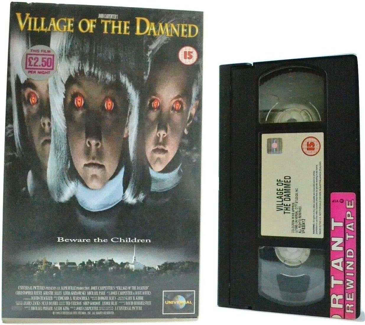 Village Of The Damned [VHS] [1995] : Christopher Reeve, Kirstie Alley ...