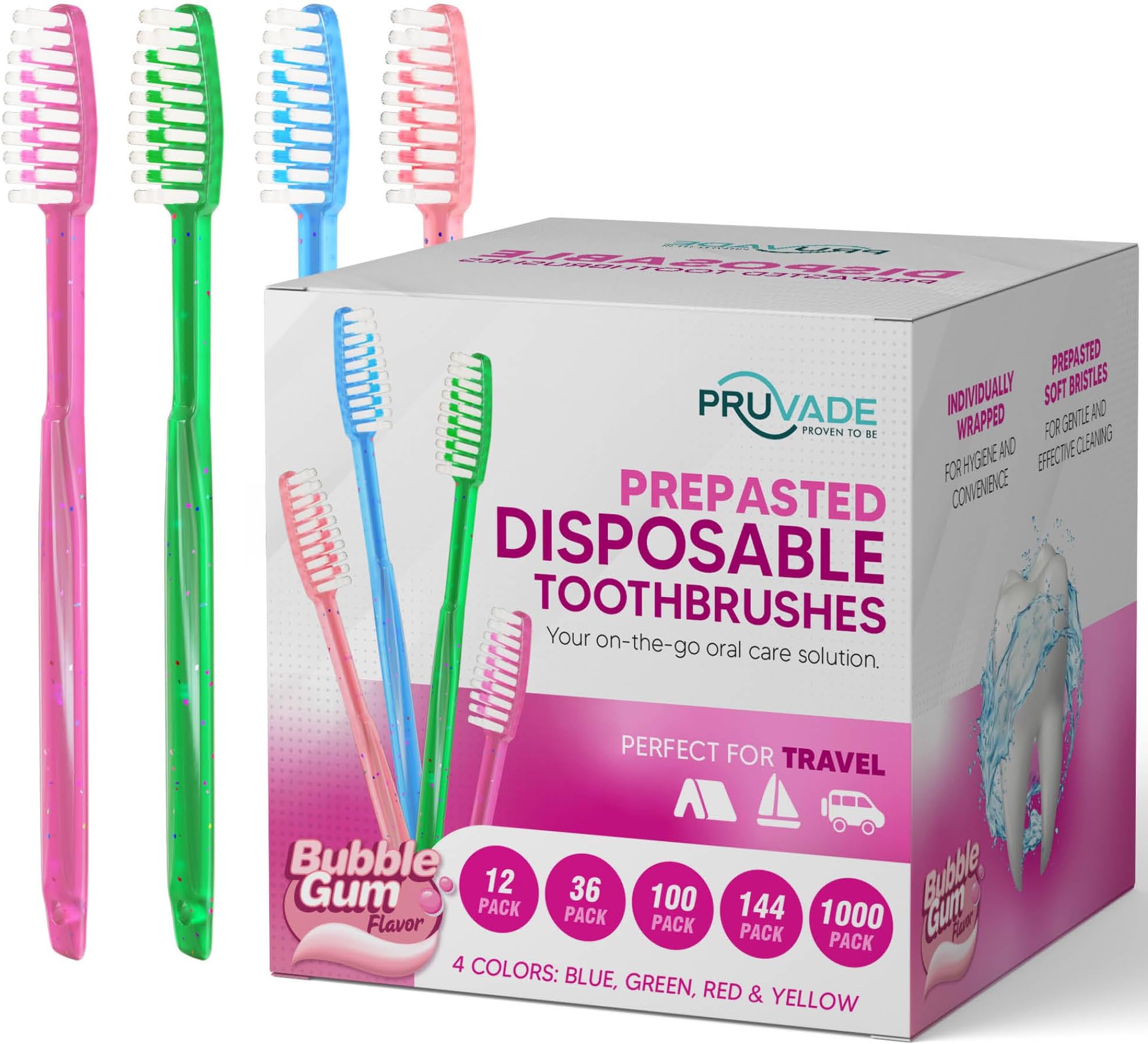 Amazon.com : 144 Pack Kids Disposable Toothbrushes with Paste ...