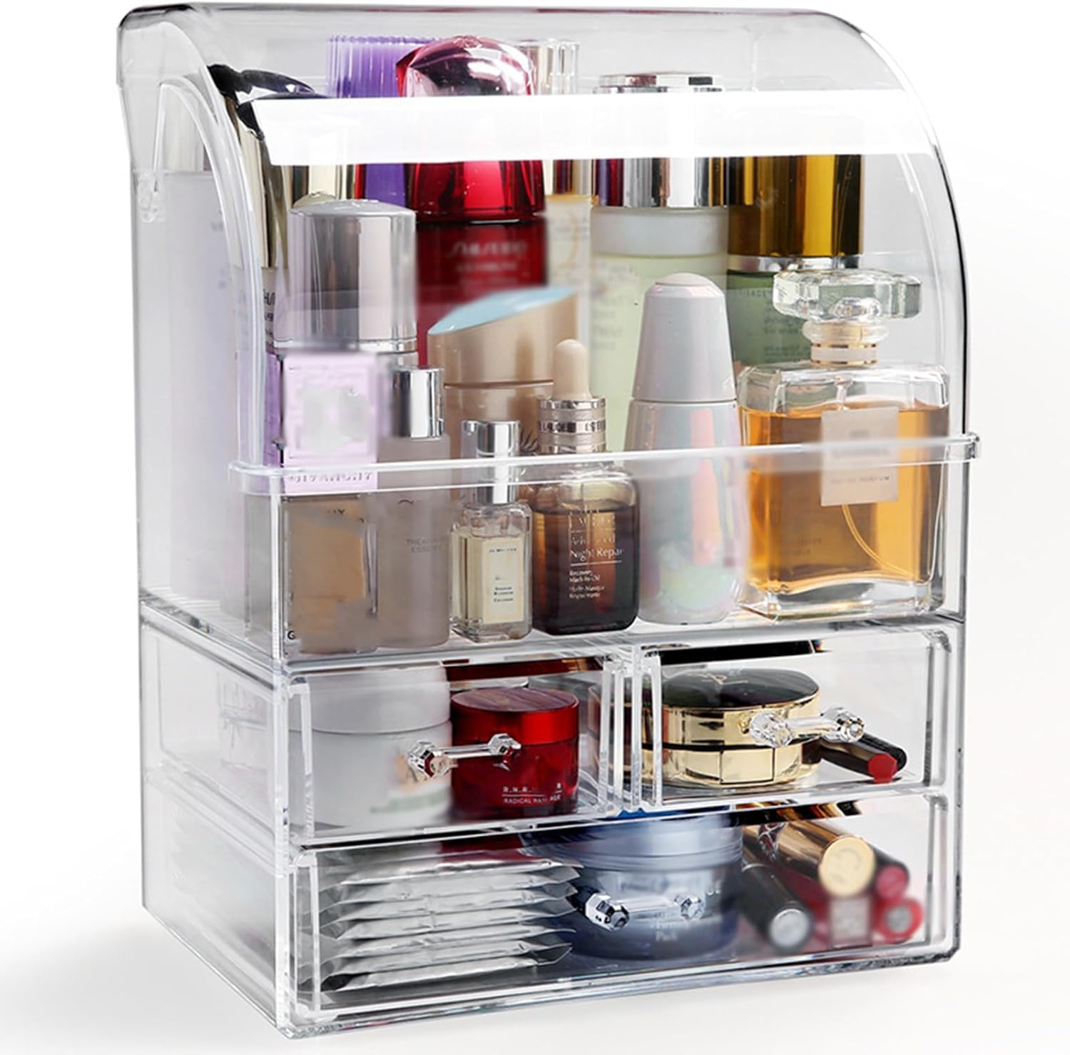 aichilra Makeup Organizer Holder, Acrylic Transparent Cosmetics Display ...