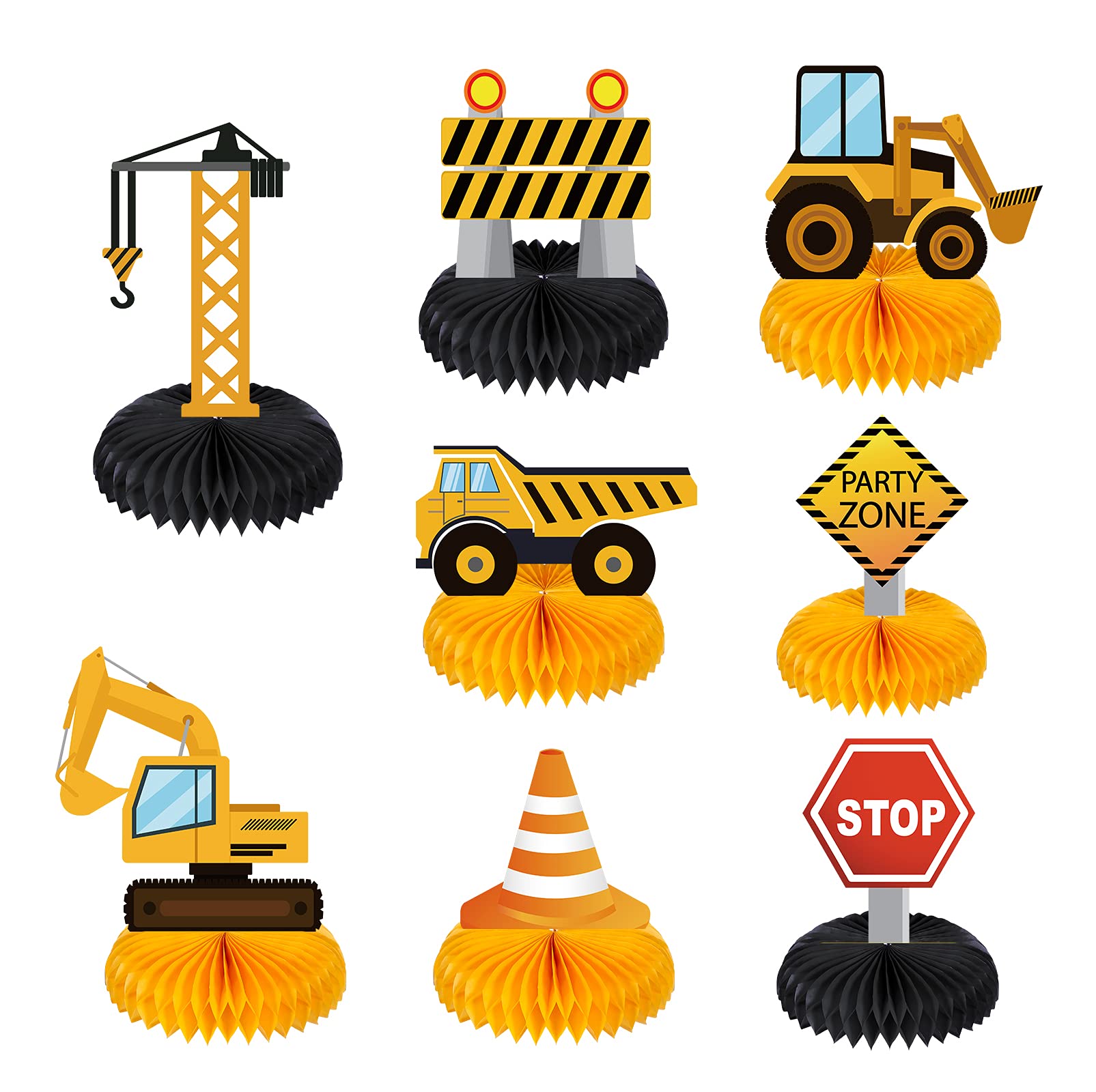 Buy 8 Pieces Construction Birthday Party Supplies Honeycomb Buy 8 Pieces Construction Birthday Party Supplies Honeycomb