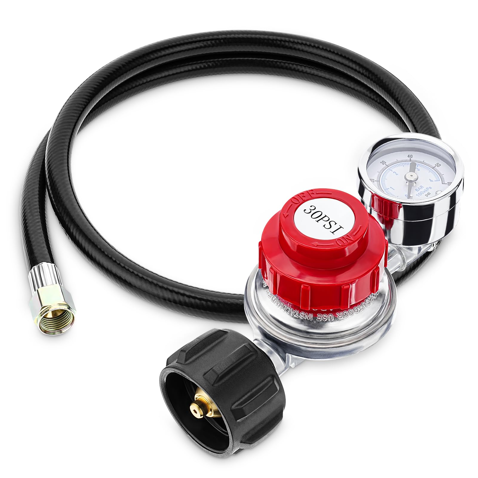 Amazon.com : Welltop 4FT Propane Hose with Regulator, High Pressure 0 ...