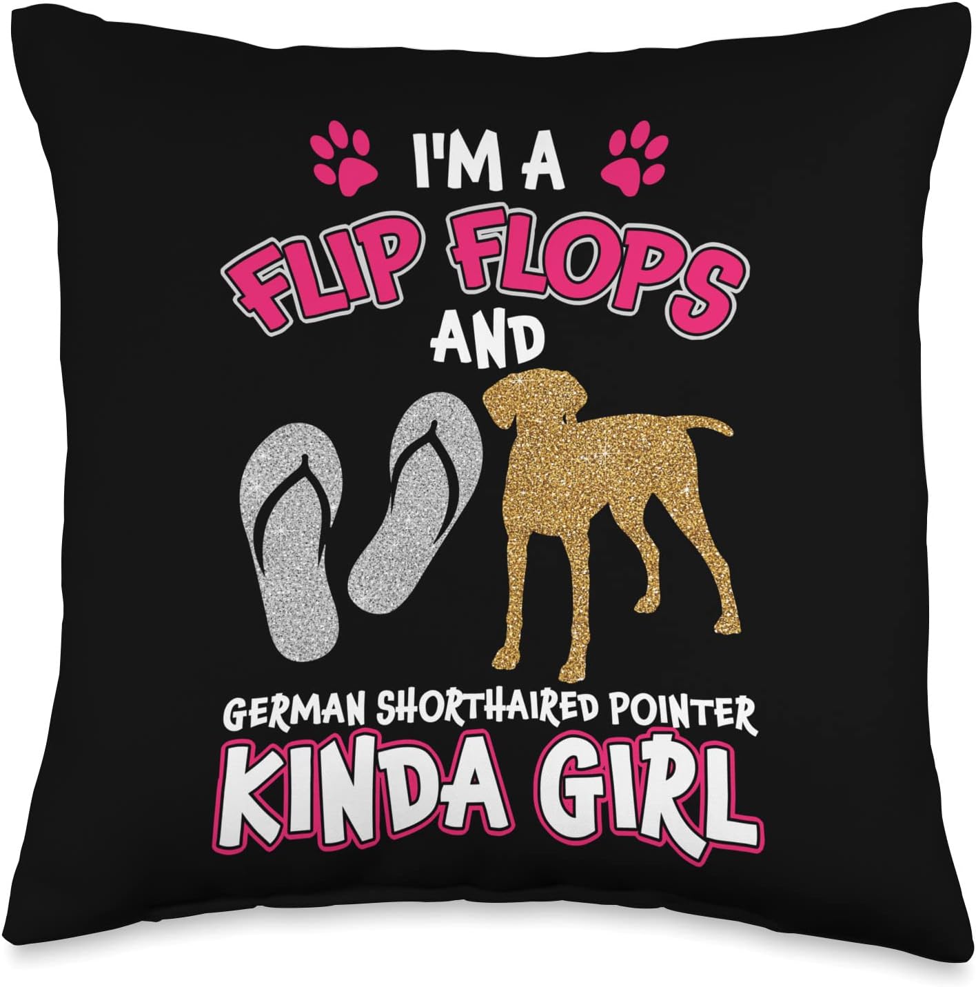 Amazon.com: Flip Flops And German Shorthaired Pointer Kinda Girl Throw ...