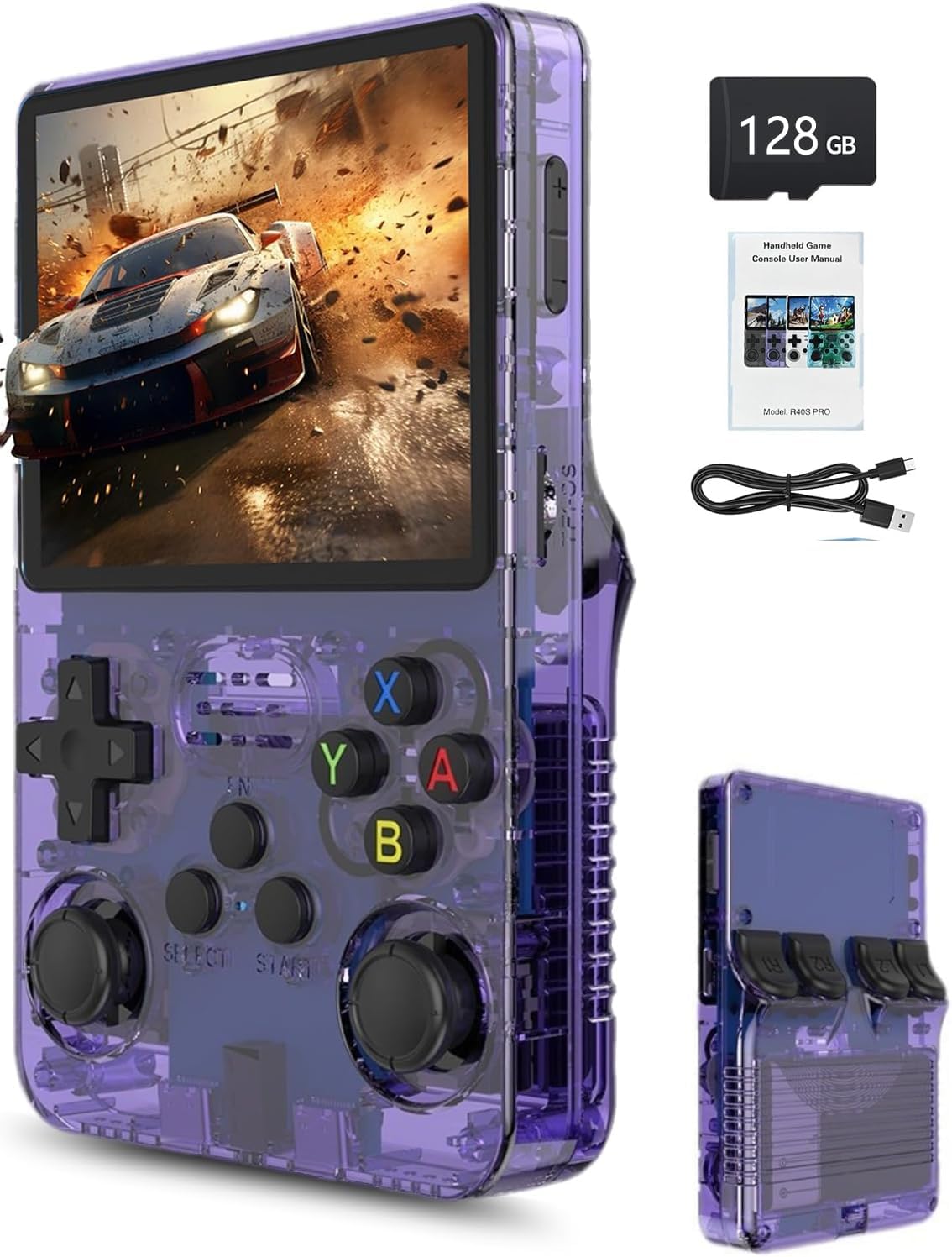 Lncboc R36S Handheld Game Console, 3.5 Inch Ips Retro Video Game ...