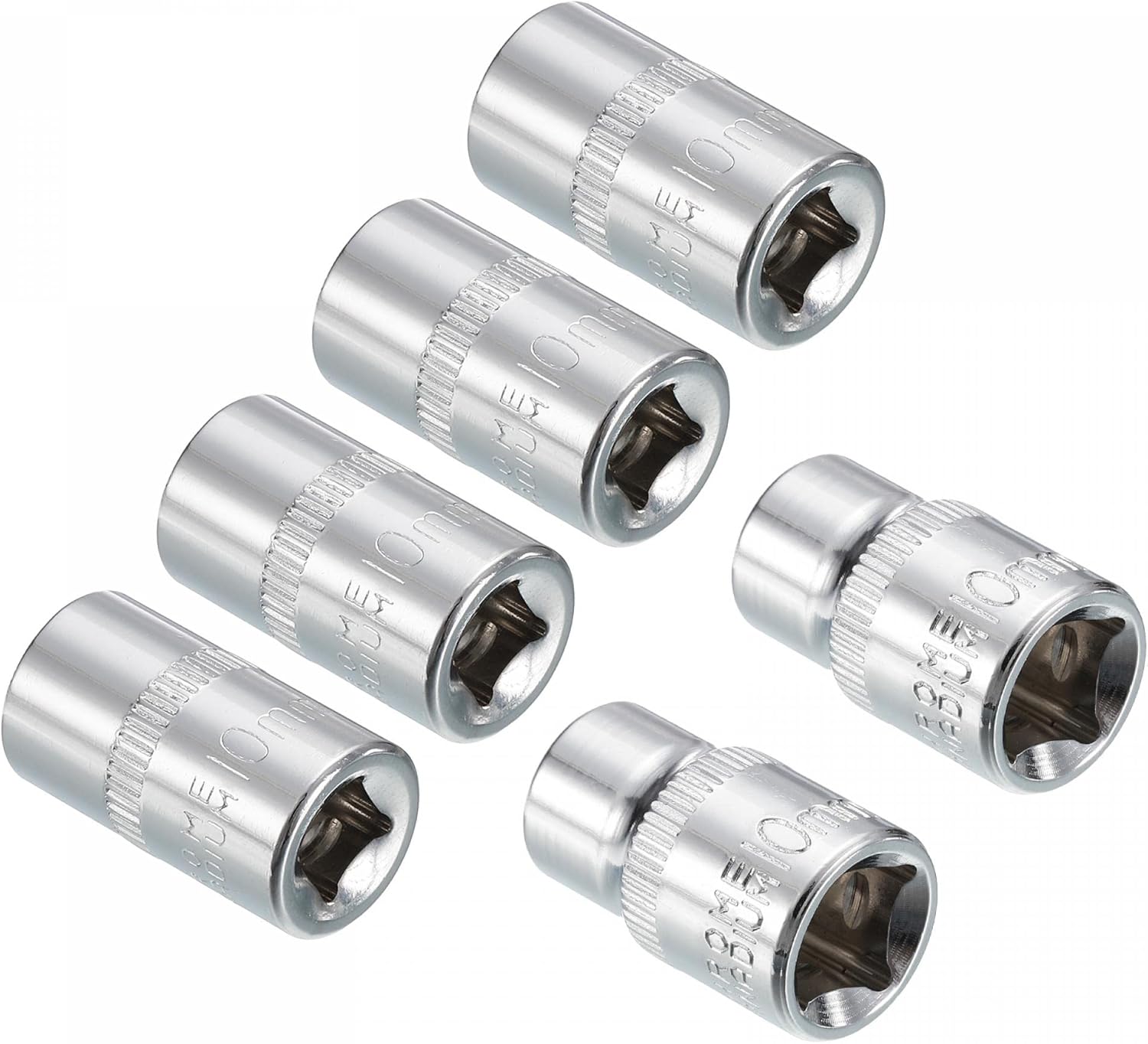 Amazon.com: uxcell 10mm Shallow Socket Set of 6 Pcs with 1/4" and 3/8 ...