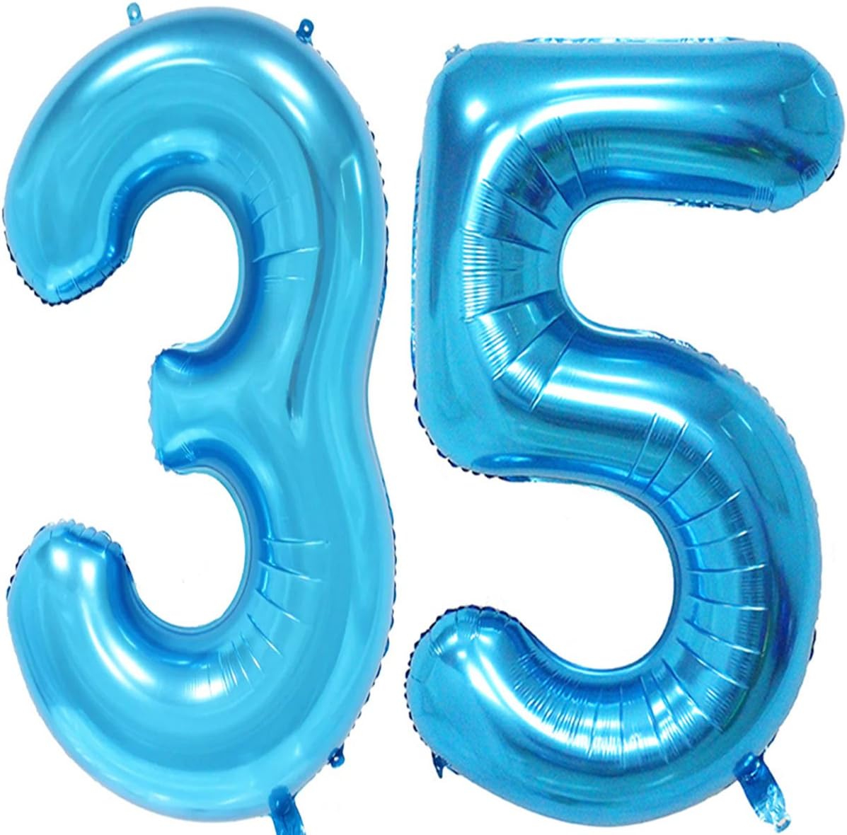 Amazon.com: MAGJUCHE 40 inch Blue Foil 35 Helium Jumbo Digital Number ...