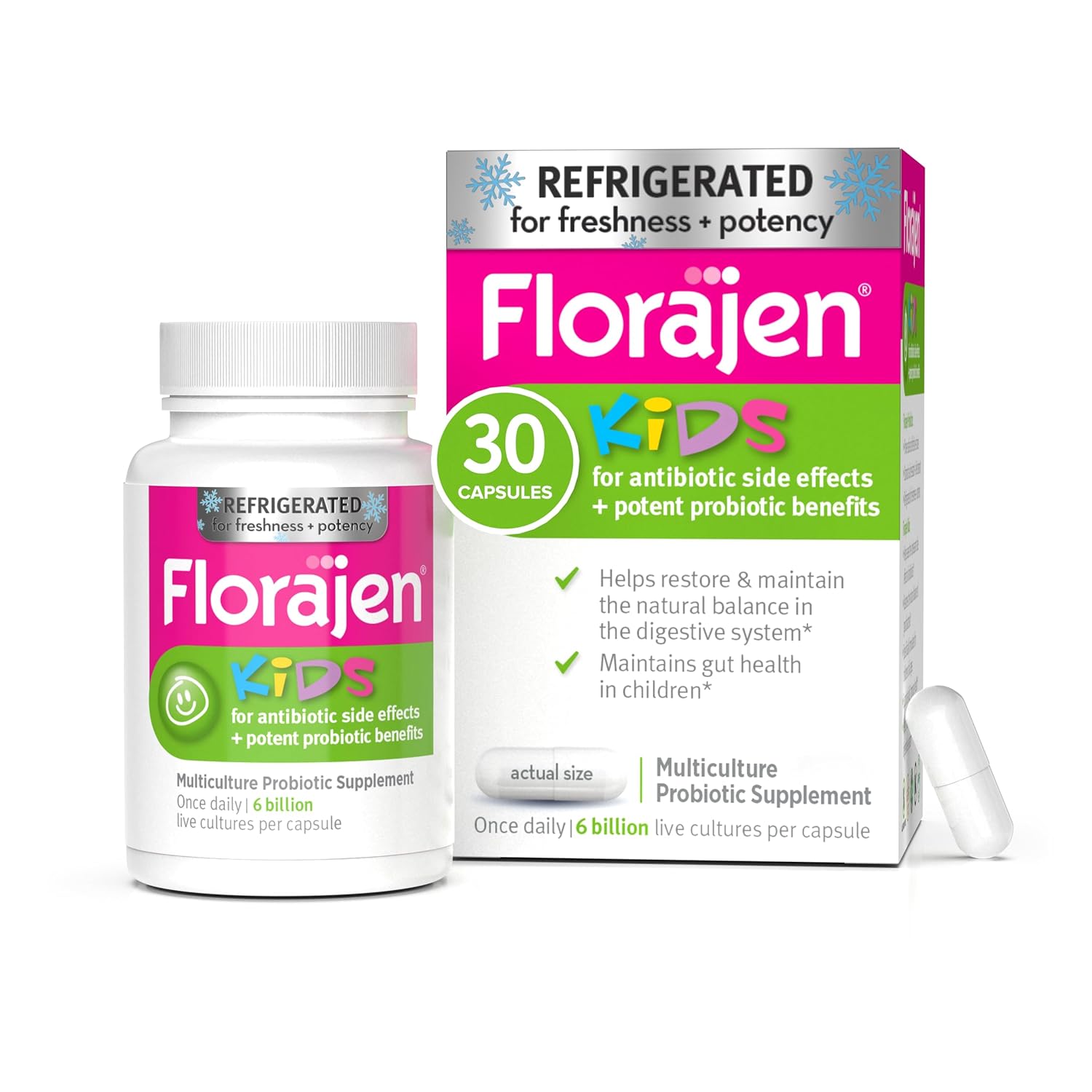 American Lifeline Floragen 4 Kids Probiotic Dietary Supplement Cap (30 ...