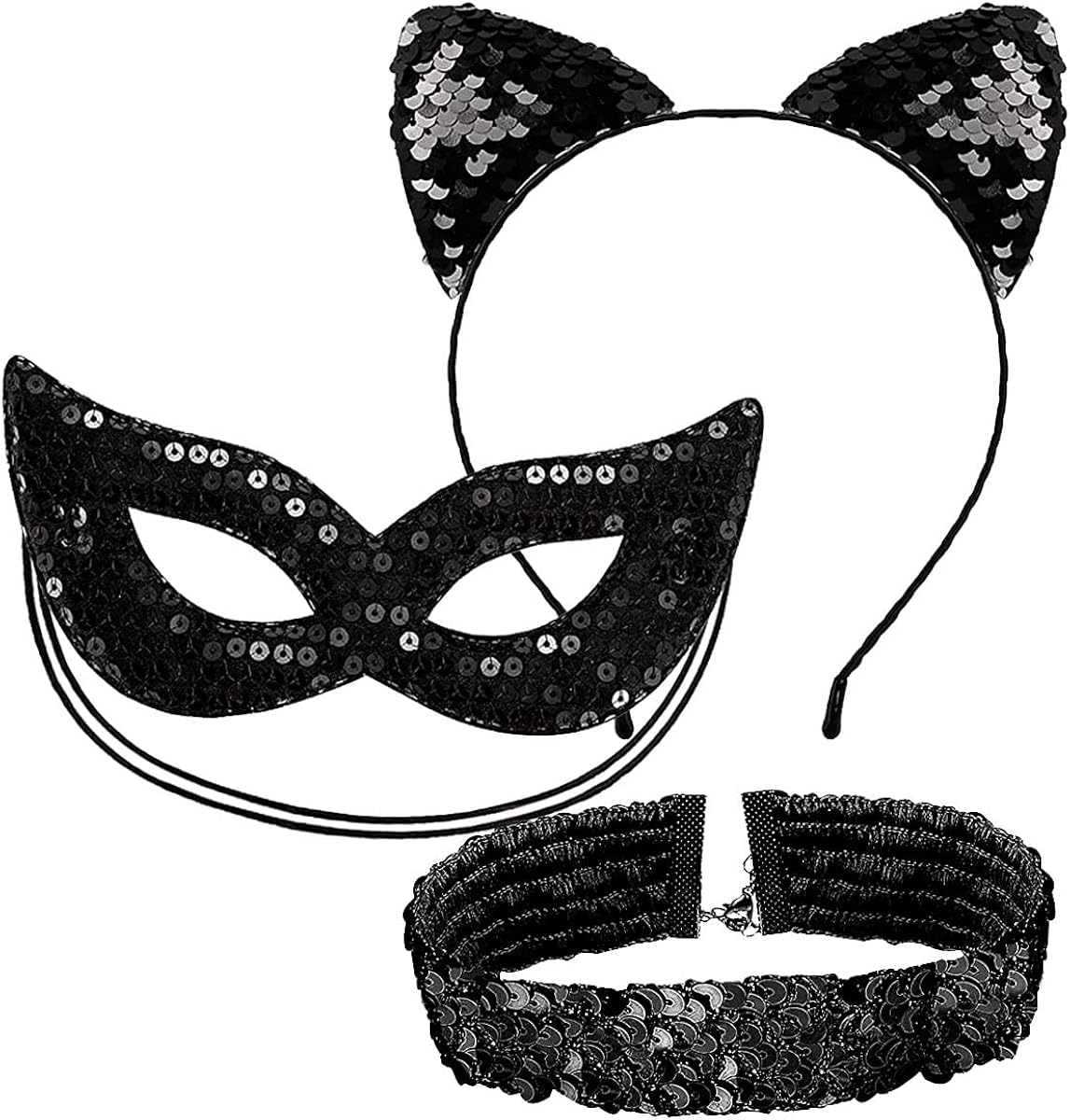Amazon.com: OLYPHAN Black Cat Costume Accessories Cat Woman Costume for ...