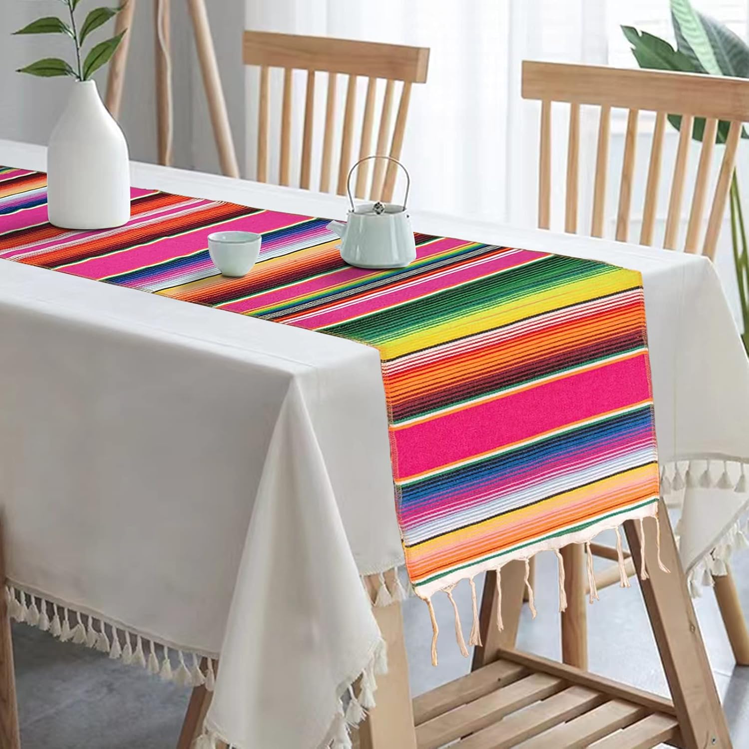 Amazon.com: Mexican Serape Table Runner for Cinco de Mayo Fiesta ...