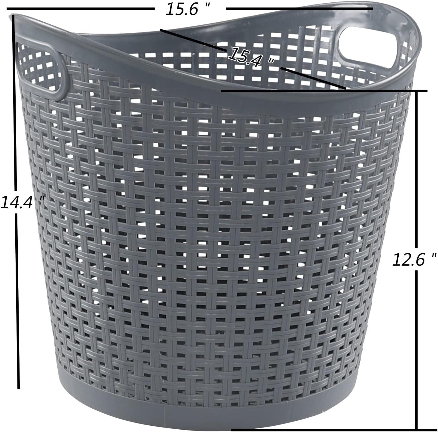 Paquete de 6 cestas de plástico para ropa sucia de 30 L, cesta de ...