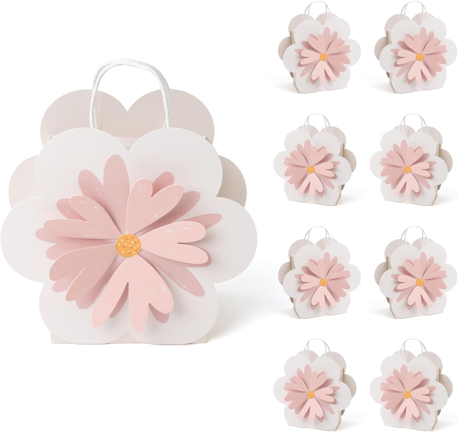Amazon.com: Cheerland Pink Daisy Flower Party Favor Bag Goodie Gift ...