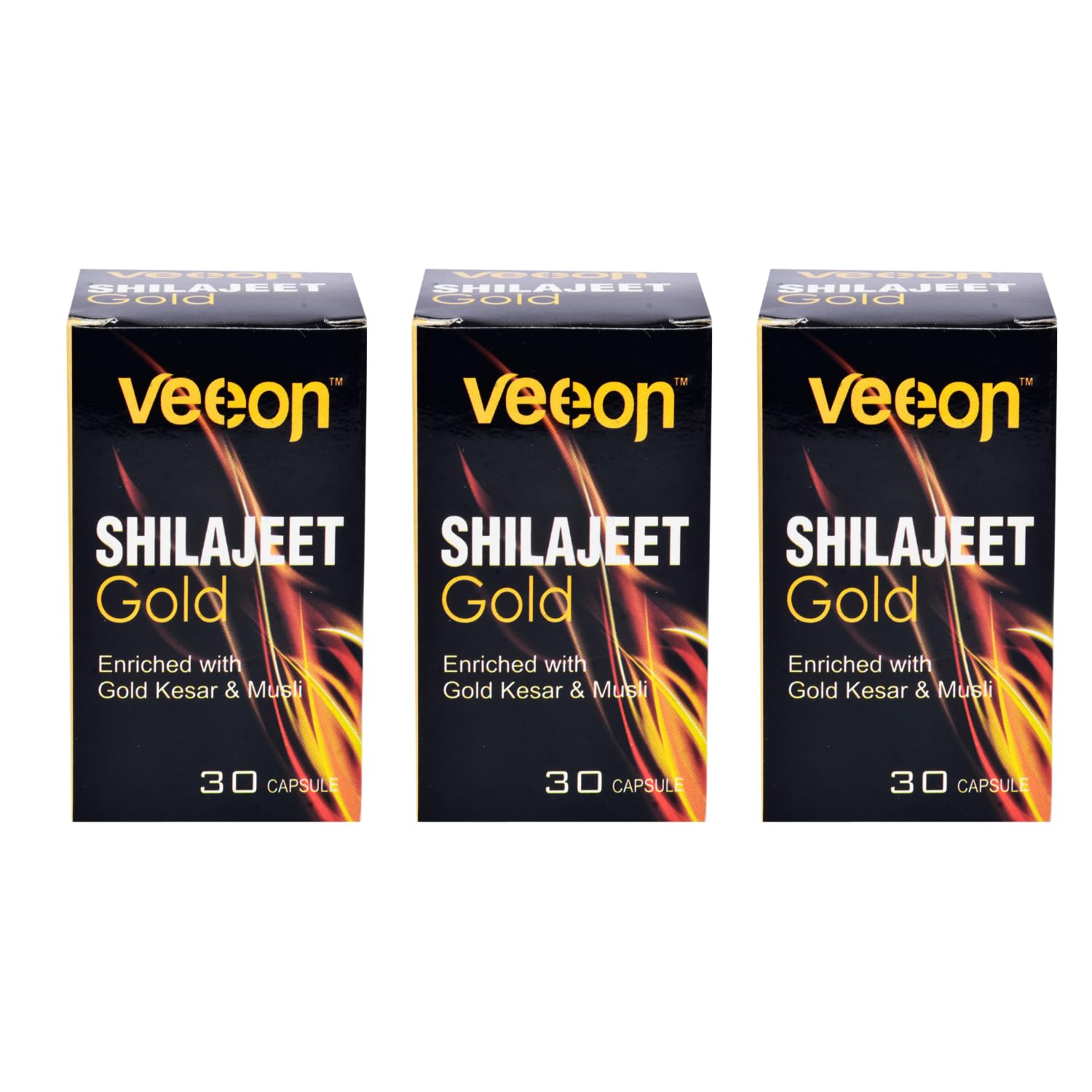 Veeon Shilajit Capsules 90 Count (Pack of 3) | An Ayurvedic Supplement ...