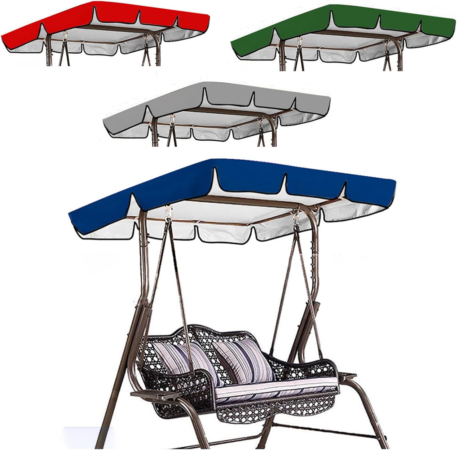 Amazon.com: Porch Swing Canopy Replacement Patio Swing Cover,Bench ...