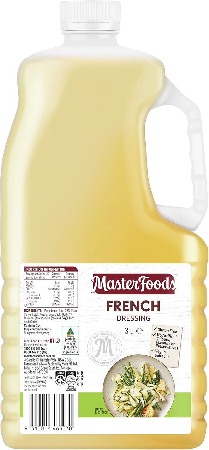 MasterFoods French Salad Dressing 3 Litre Jar : Amazon.com.au: Grocery