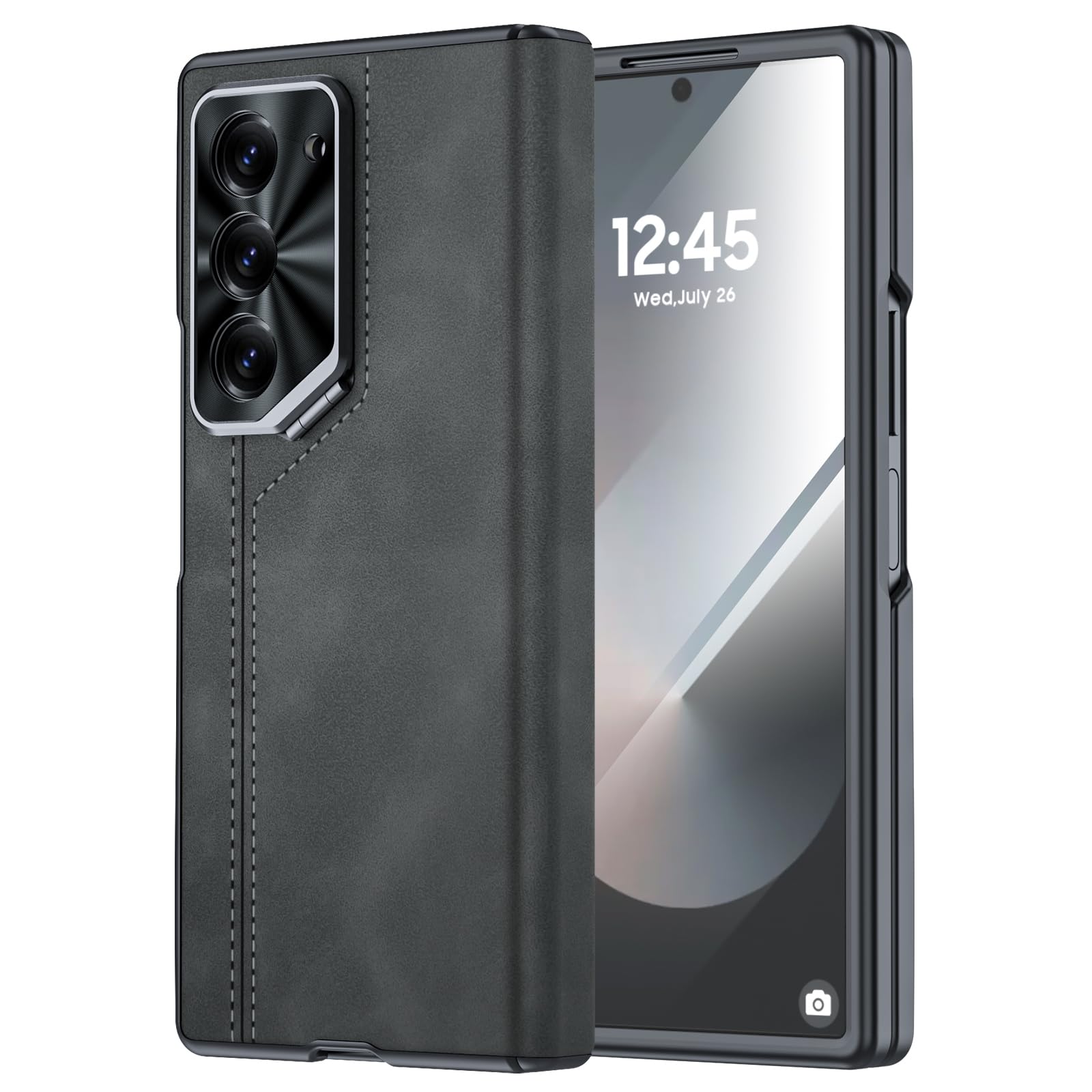 Amazon.com: for Samsung Galaxy Z Fold 6 Leather Case & Stand, with ...