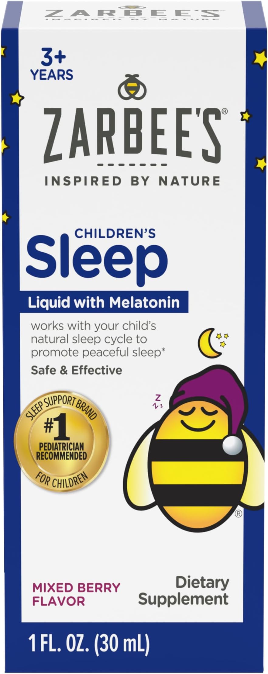 Amazon.com: Zarbee's Kids Sleep Supplement Liquid with 1mg Melatonin ...