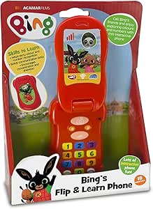 Amazon.com: Bing Flip & Learn Phone for Kids - Interactive Learning ...
