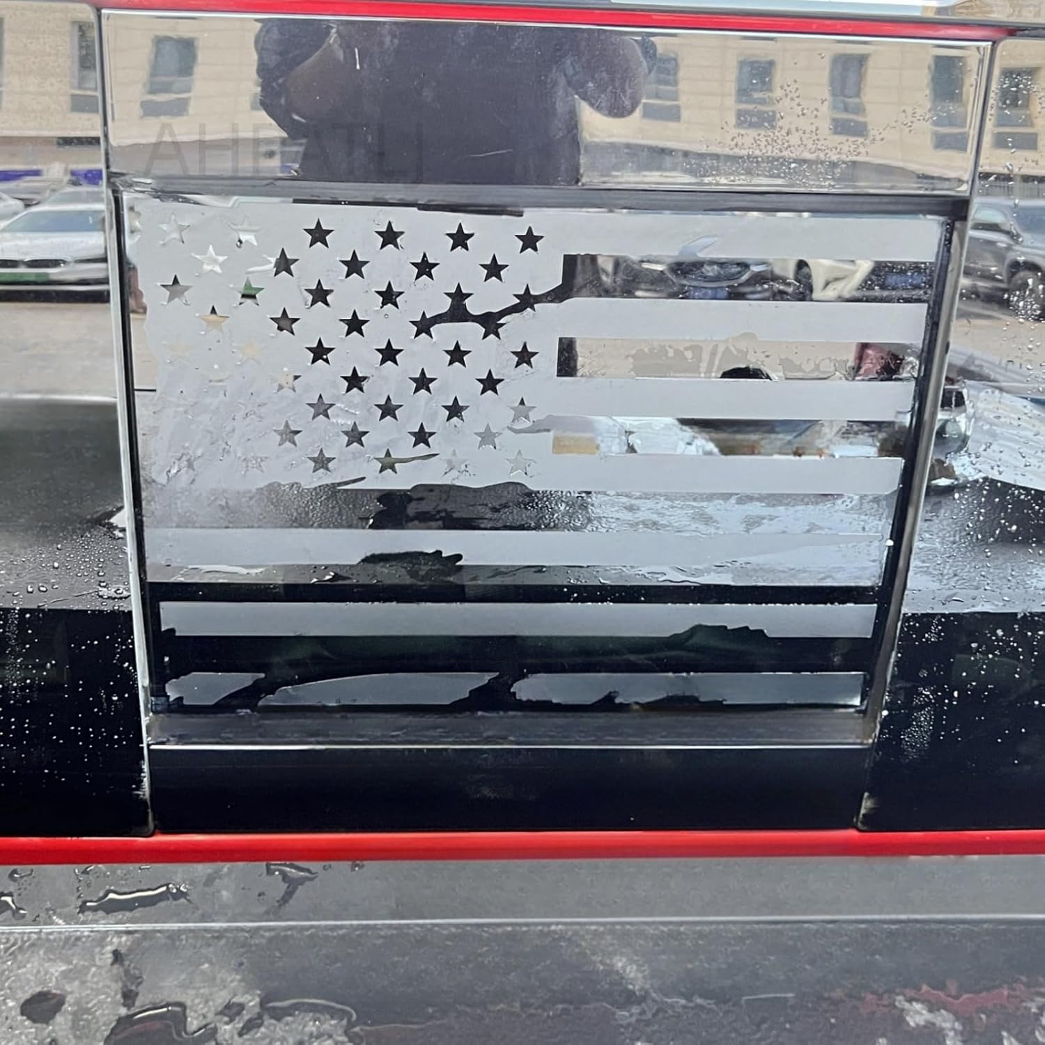 Amazon.com - AHPATLJ Rear Middle Window American Flag Decal for 2019 ...