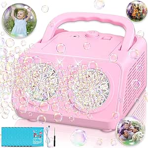 Amazon.com: WELL WITHYOU Bubble Machine, Upgraded Durable Bubble Blower ...