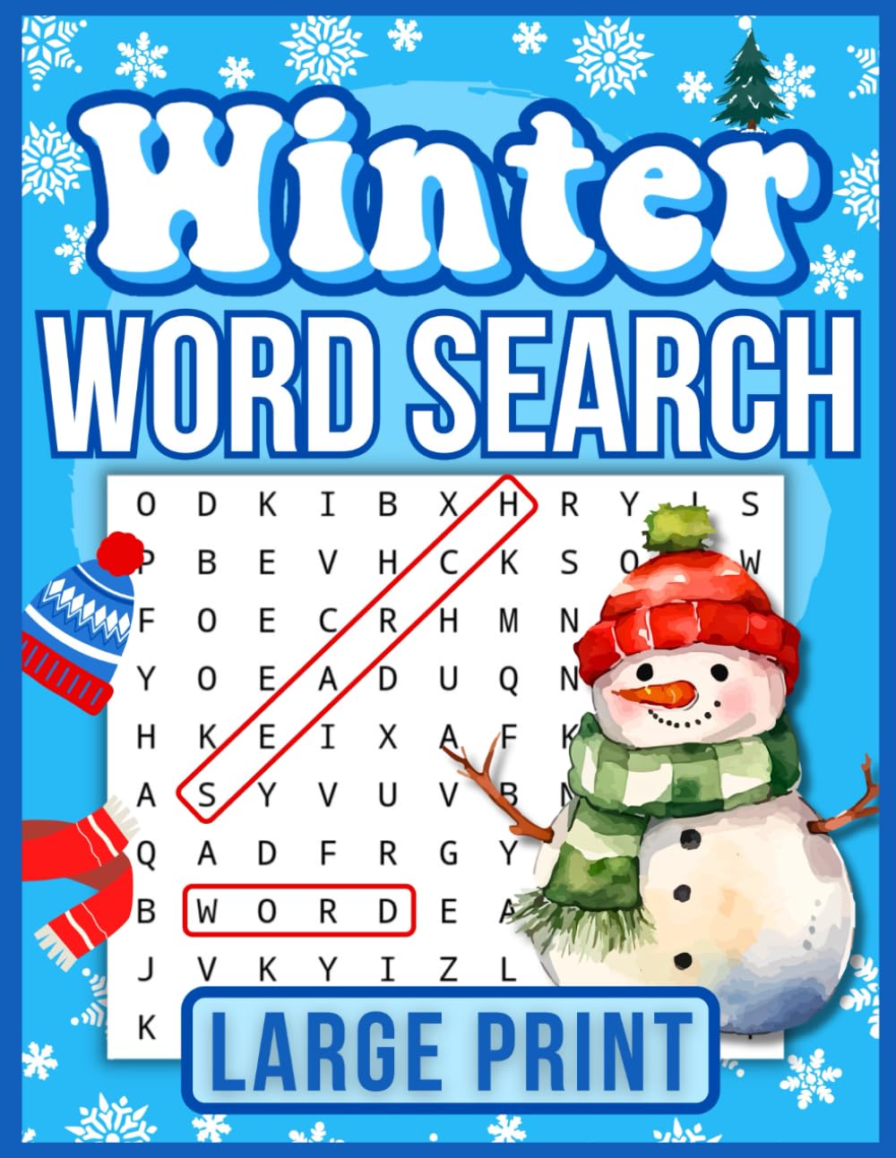 WINTER WORD SEARCH LARGE PRINT: A New Fun and Relaxing Word Search ...