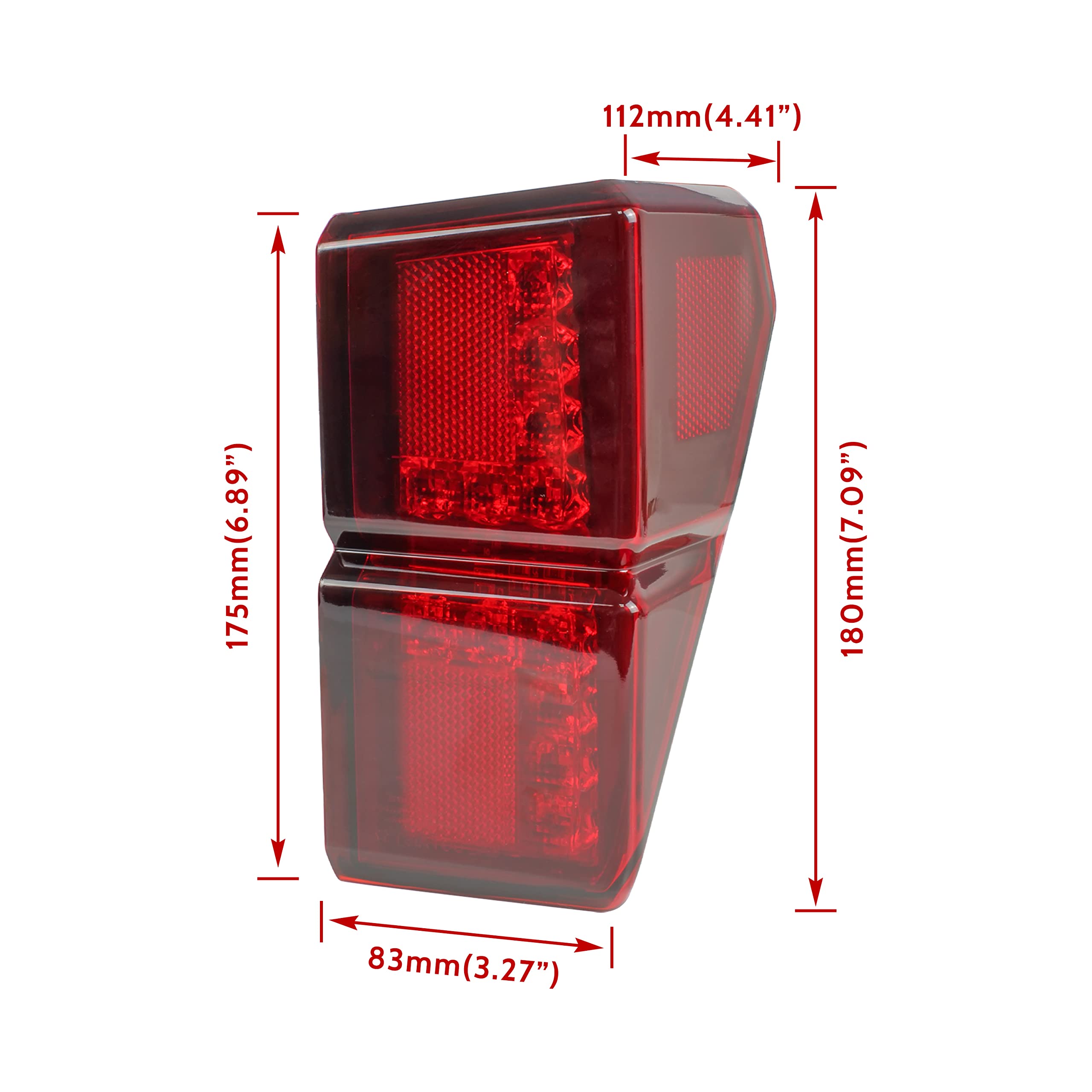 LED Tail Lights for Ranger XP 1000 18-24, Red Rear Brake Stop Lamp ...