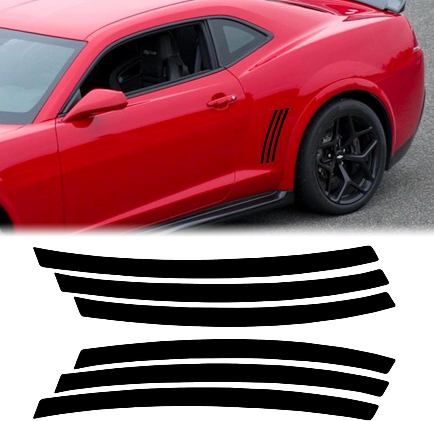 Amazon.com: TOMALL 6pcs Car Side Vent Insert Stripe Vinyl Stickers ...