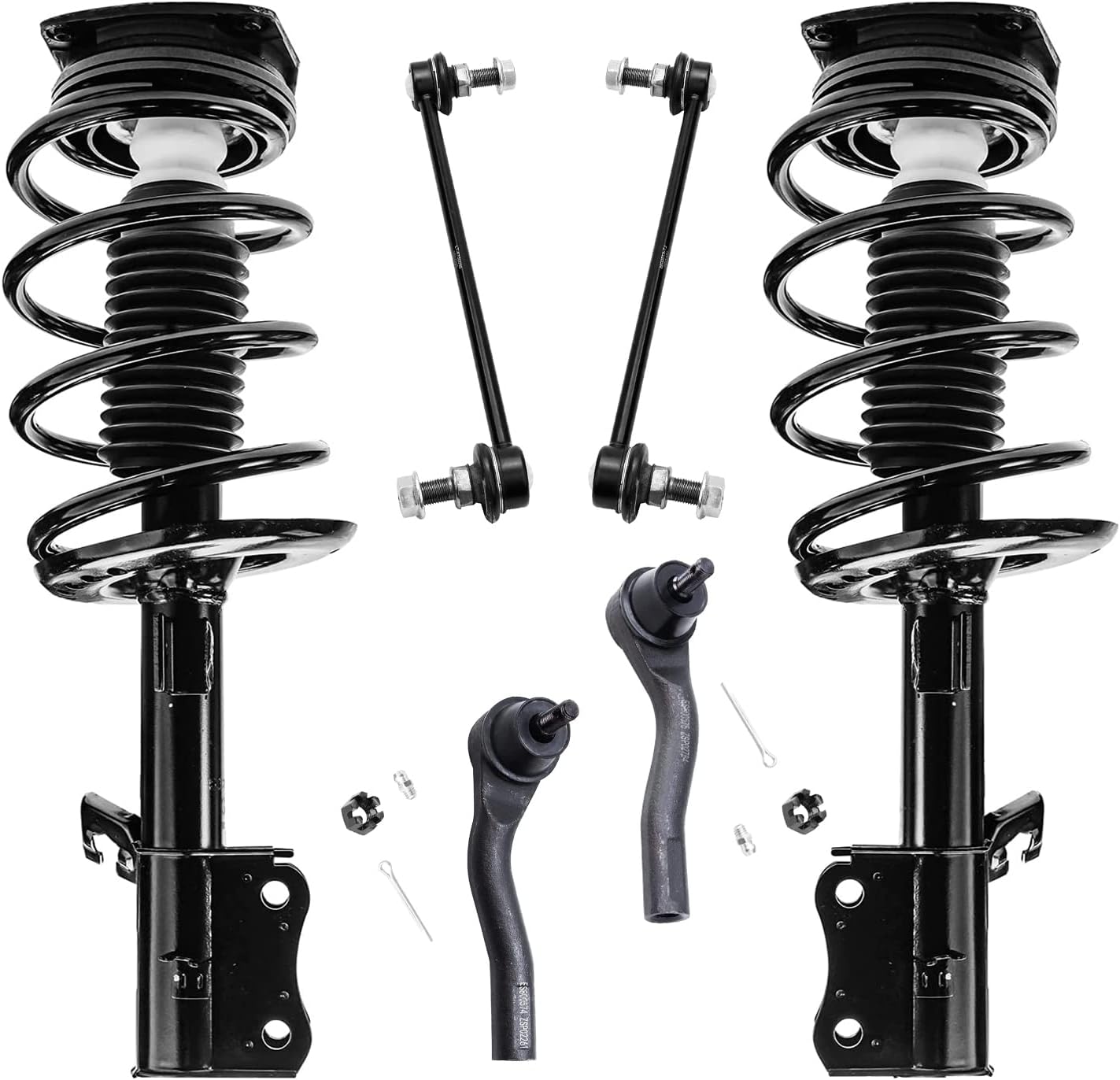 Detroit Axle - 6PC Front Complete Quick Install Ready Struts & Coil ...