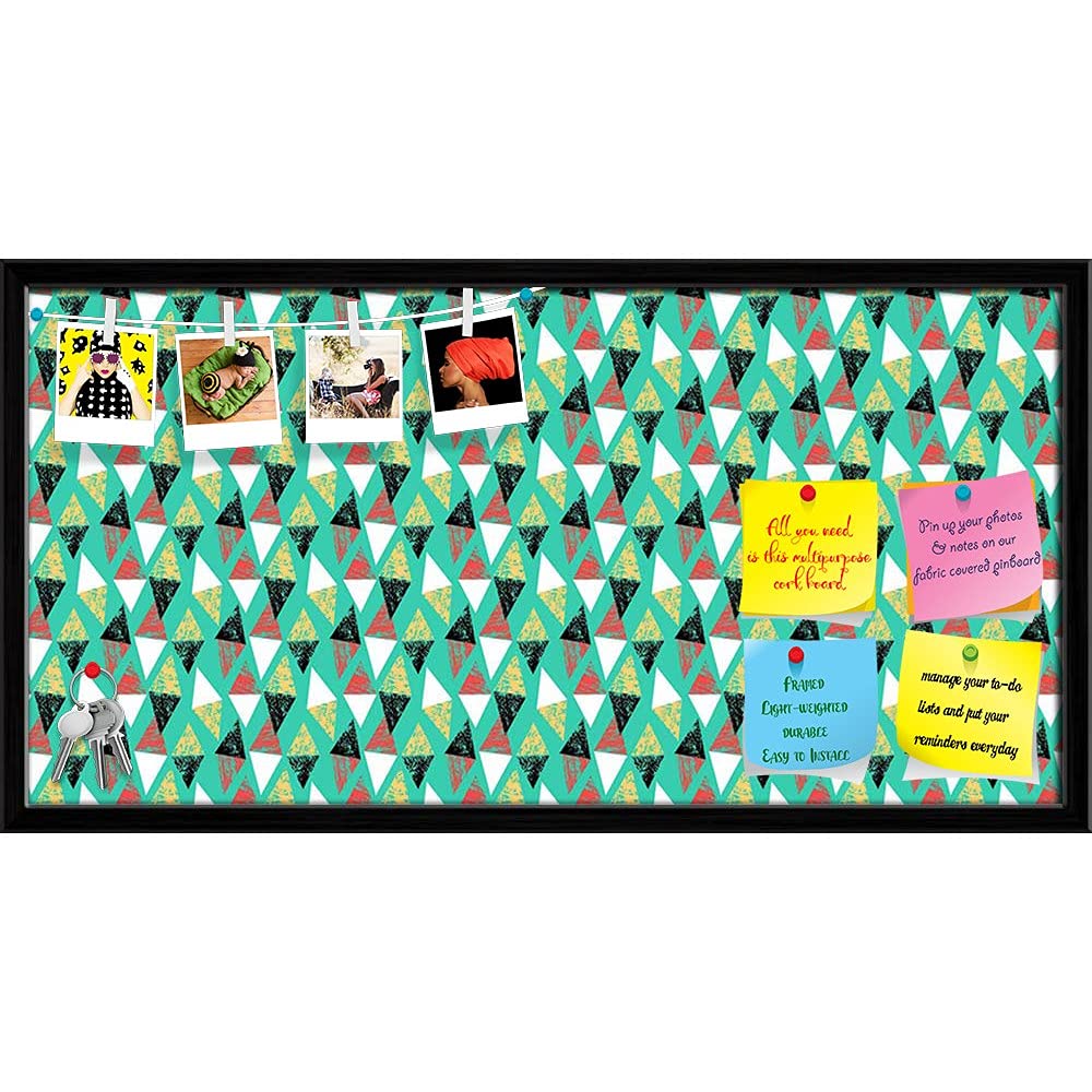 ArtzFolio Grunged Triangles Bulletin Board Notice Pin Board | Vision ...