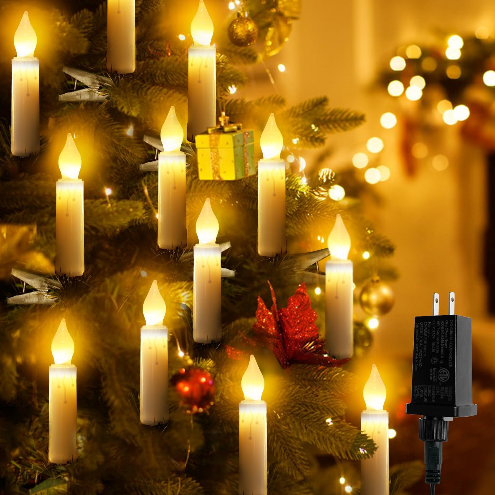 Amazon.com: DONSAJI Christmas Tree Flameless Candles Lights, 50PCS LED ...