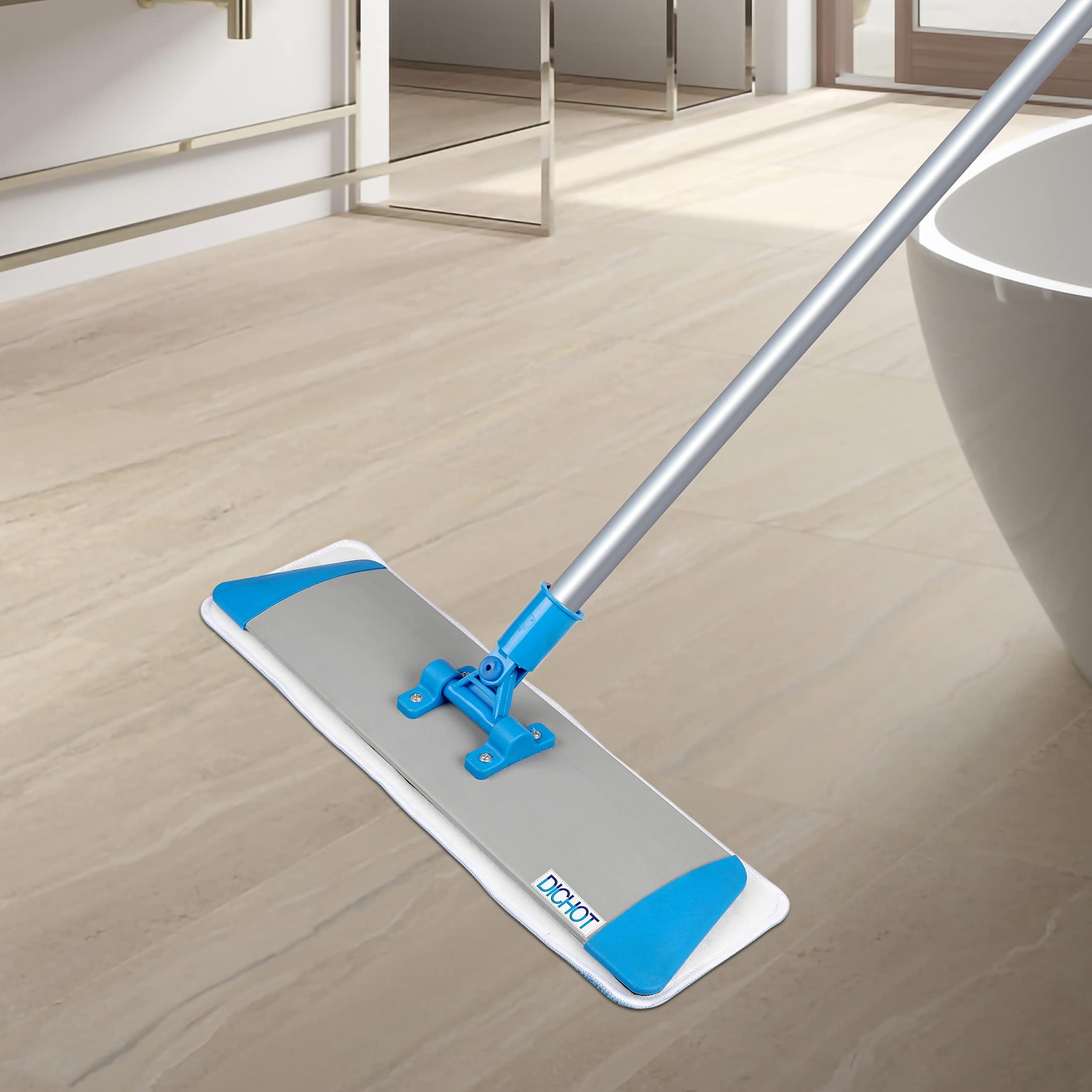 AiroMatic Flat Mop High Absorbent Microfiber Wet and Dry with 4.8 Feet ...