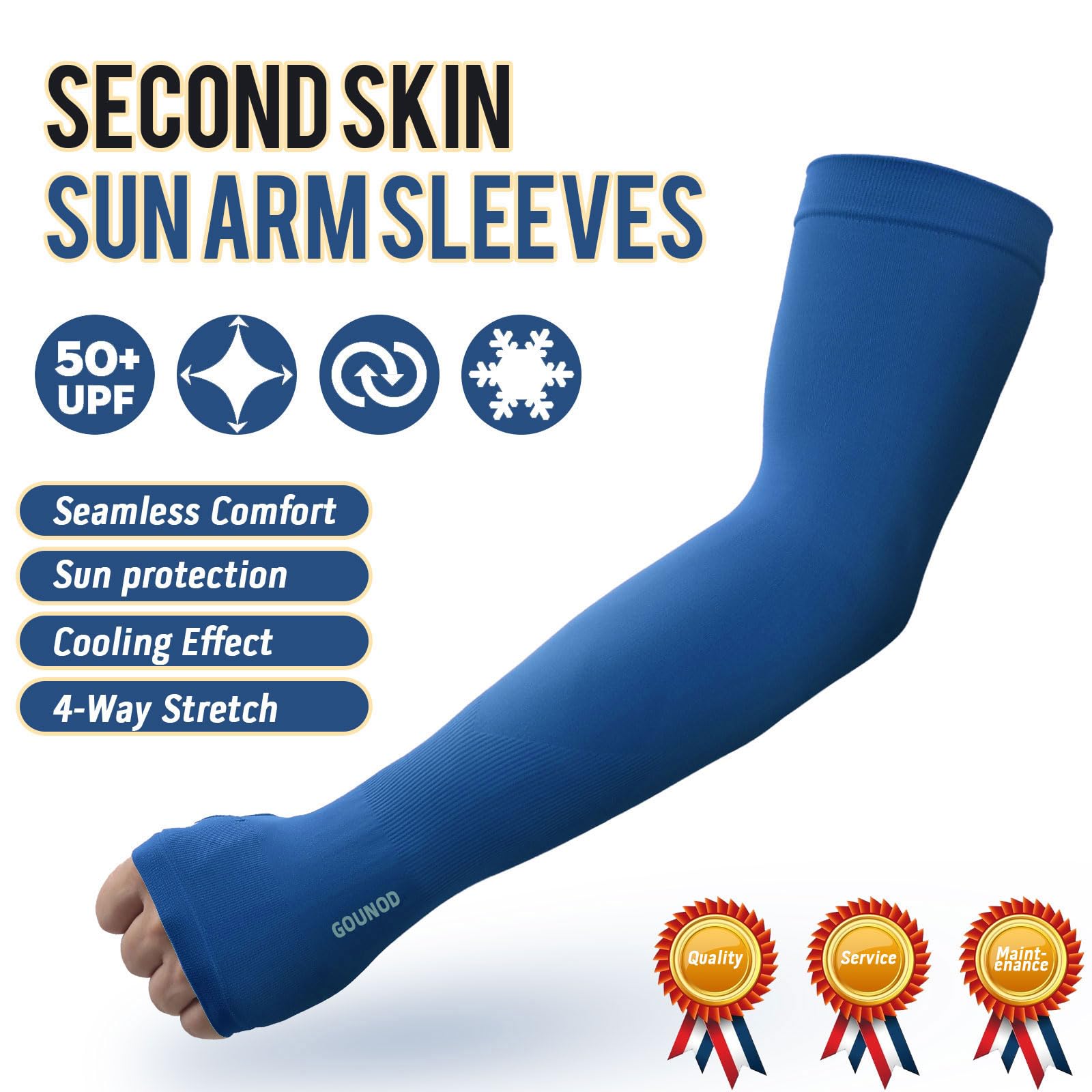 Snapklik.com : GOUNOD Compression Arm Sleeves For Sun Protection