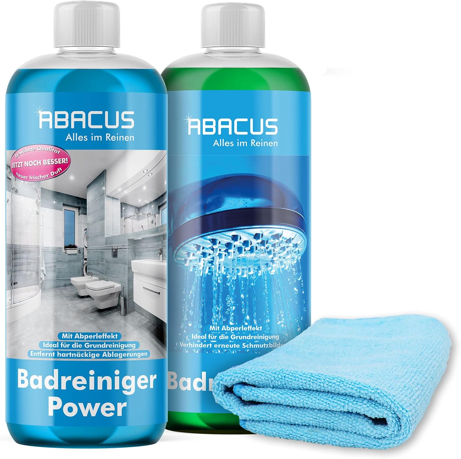 ABACUS® Sanitärreiniger-Set- 1000 ml Badreiniger Power + 1000 ml ...
