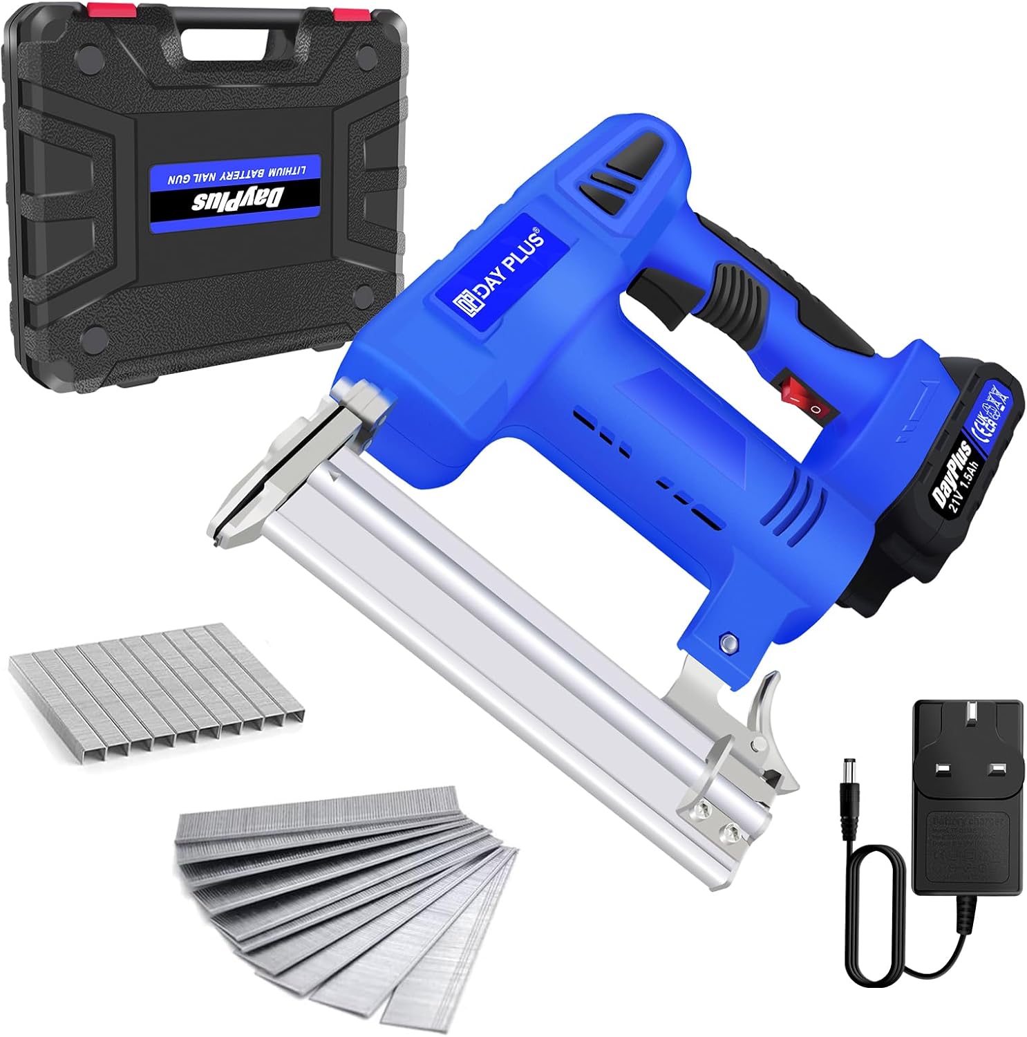 Amazon.com: Home Nail Gun Cordless Brad Nailer for Wood, Battery Powered 18 Gauge 2-in-1 Nail ...