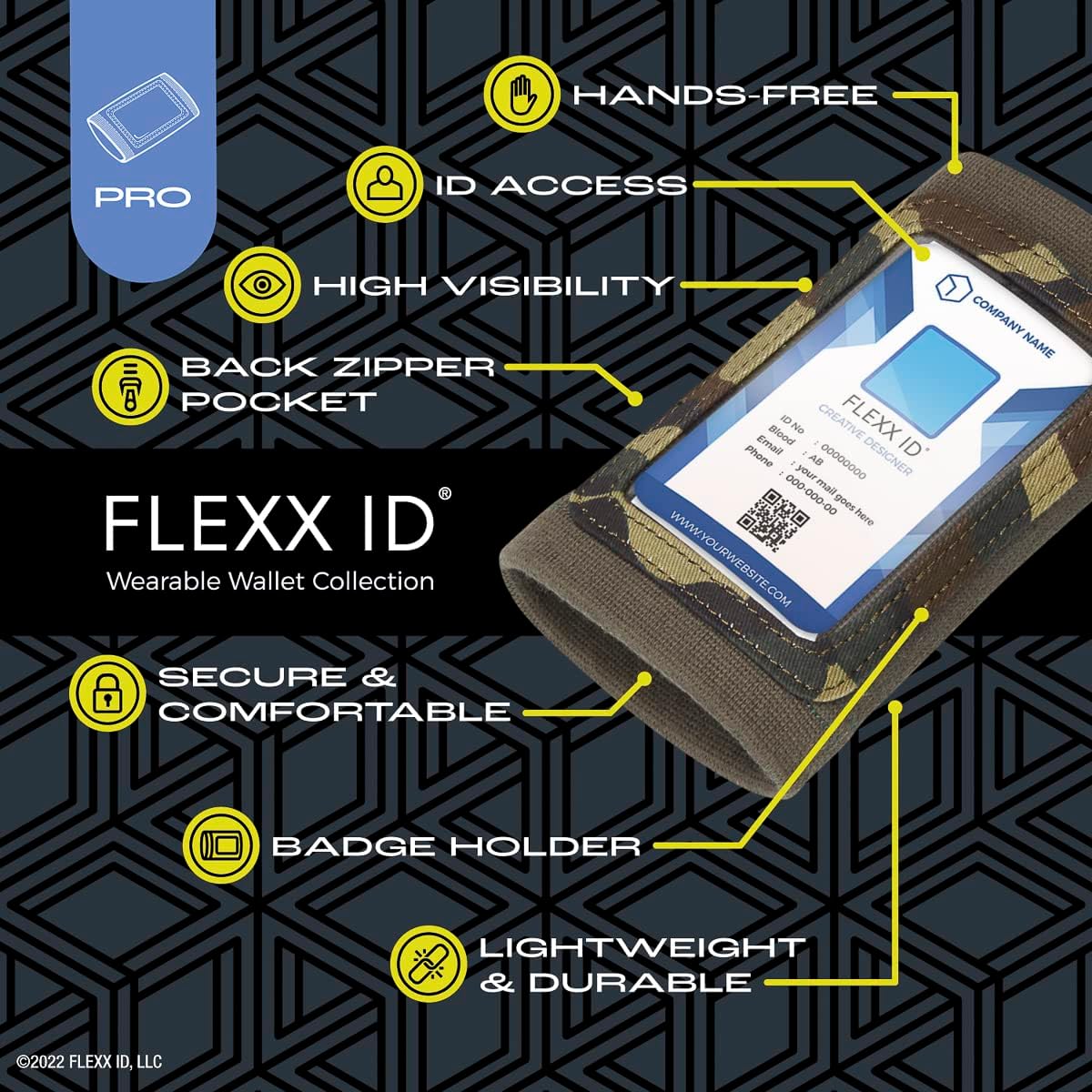 FLEXX ID PRO – Soporte para tarjetas de identificación con ventana ...