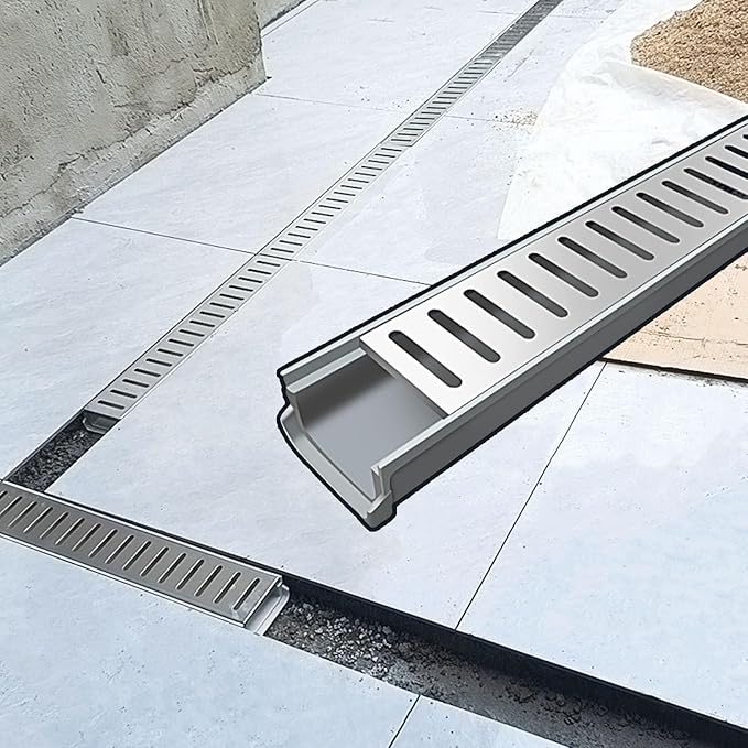 Amazon.com: Innovz Commercial Trench Drain for Concrete Floor, 4 inch ...